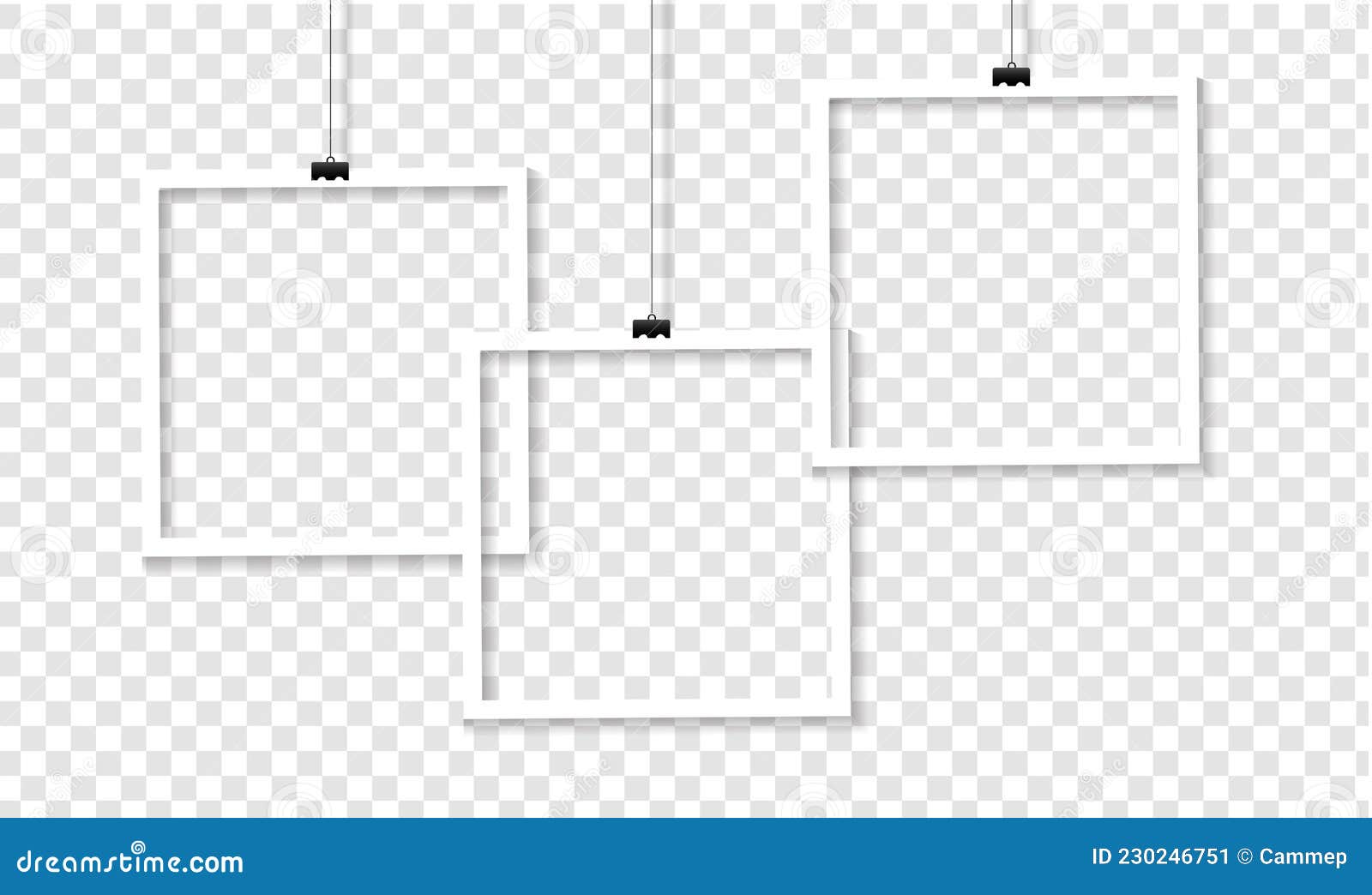 Photo Frame Collection and Transparent Background Stock Vector ...