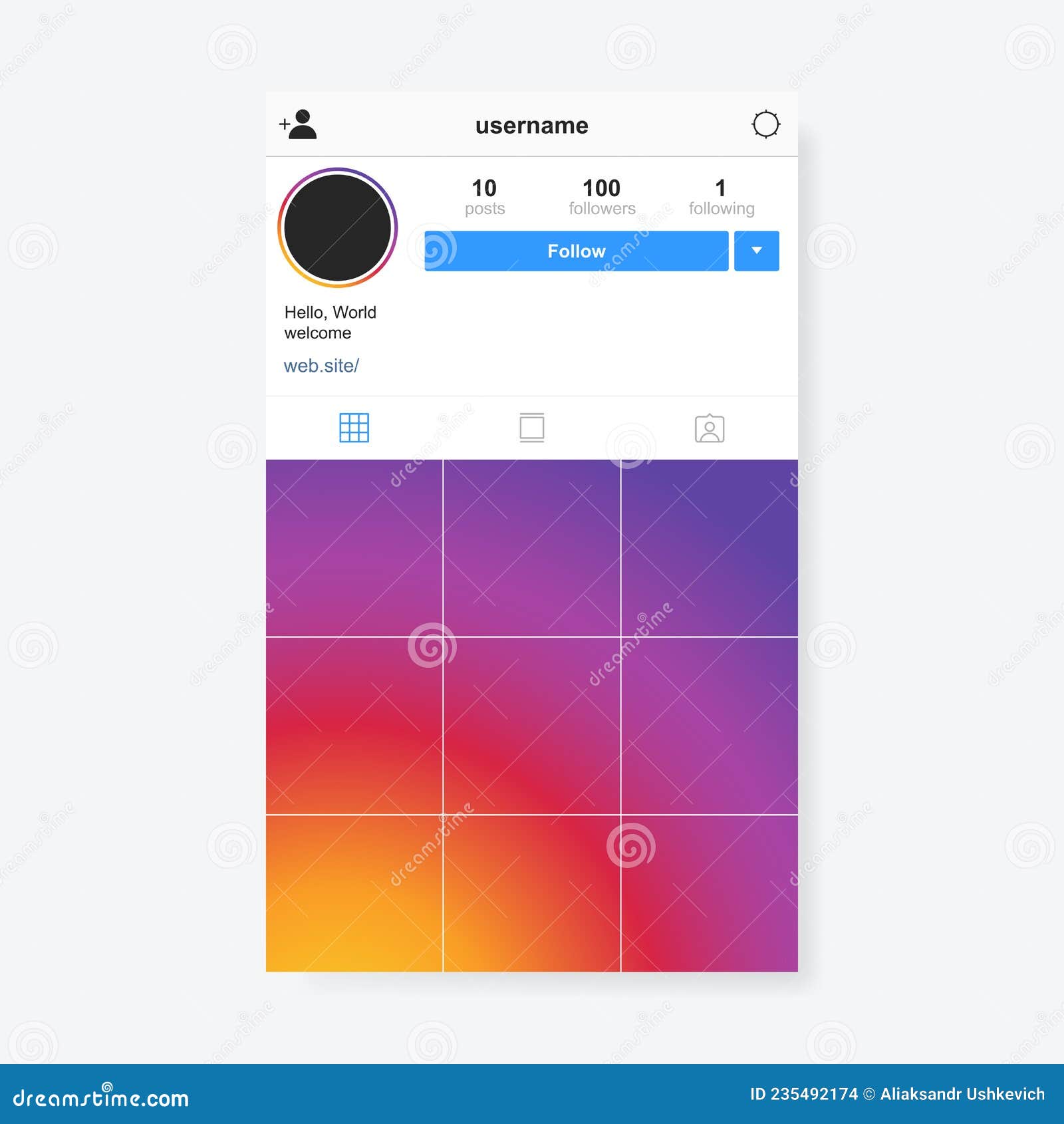 Social Media Network Post Template Stock Vector - Illustration of ...
