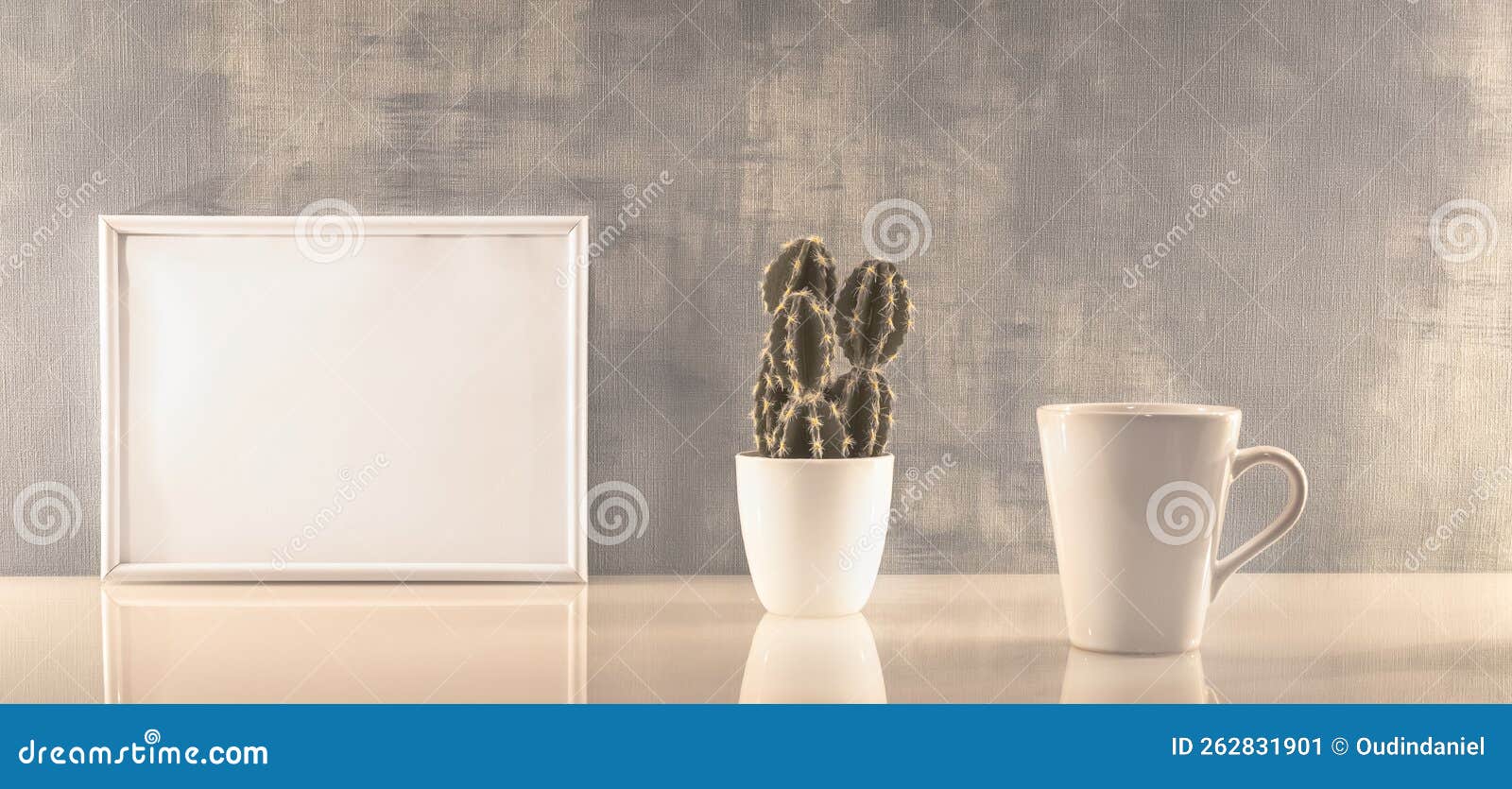 Photo Frame with Empty Space. Frame in Landscape Mode. Stock Image ...