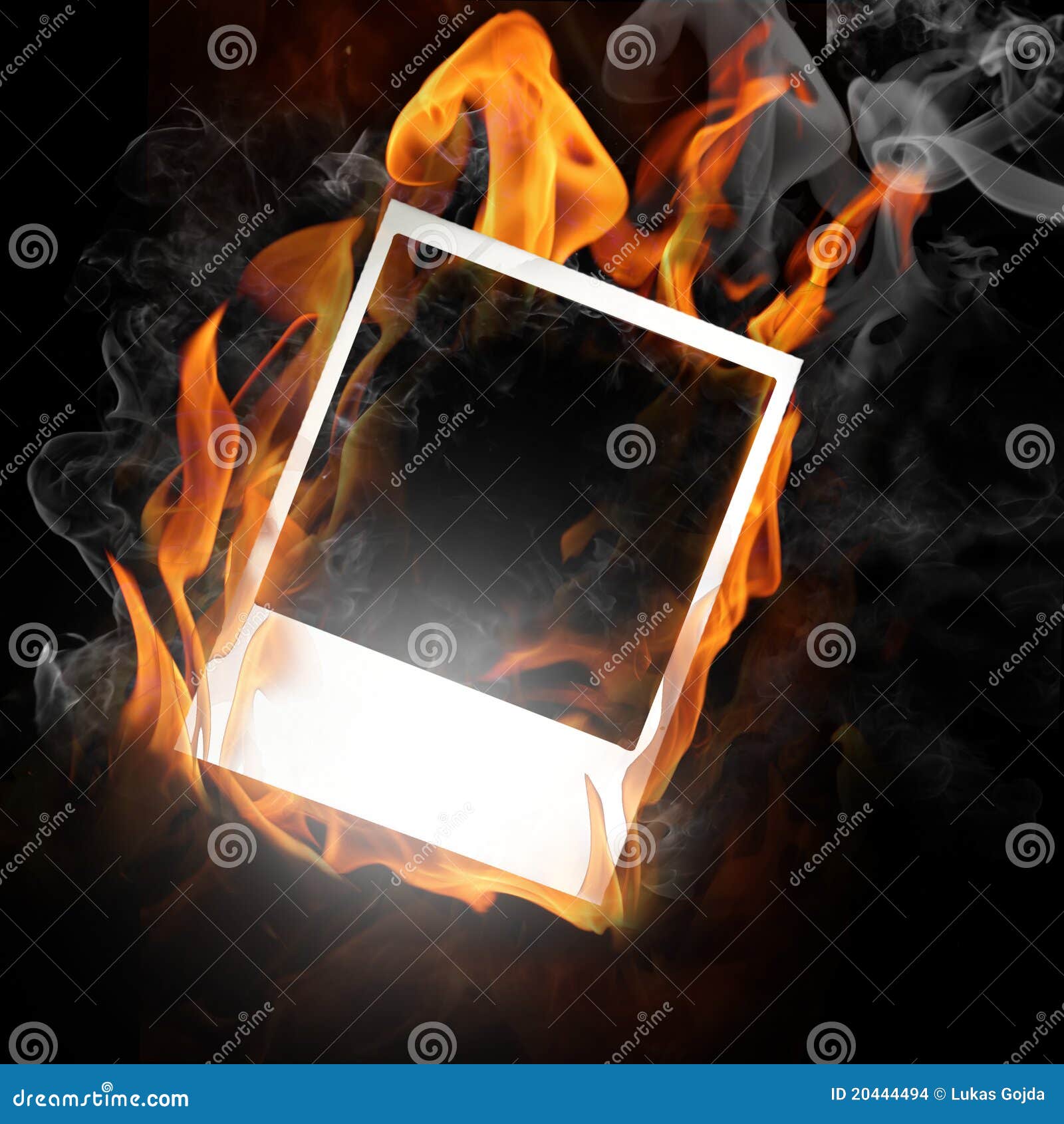 Photo frame in flame stock photo. Image of cozy, eternity - 20444494
