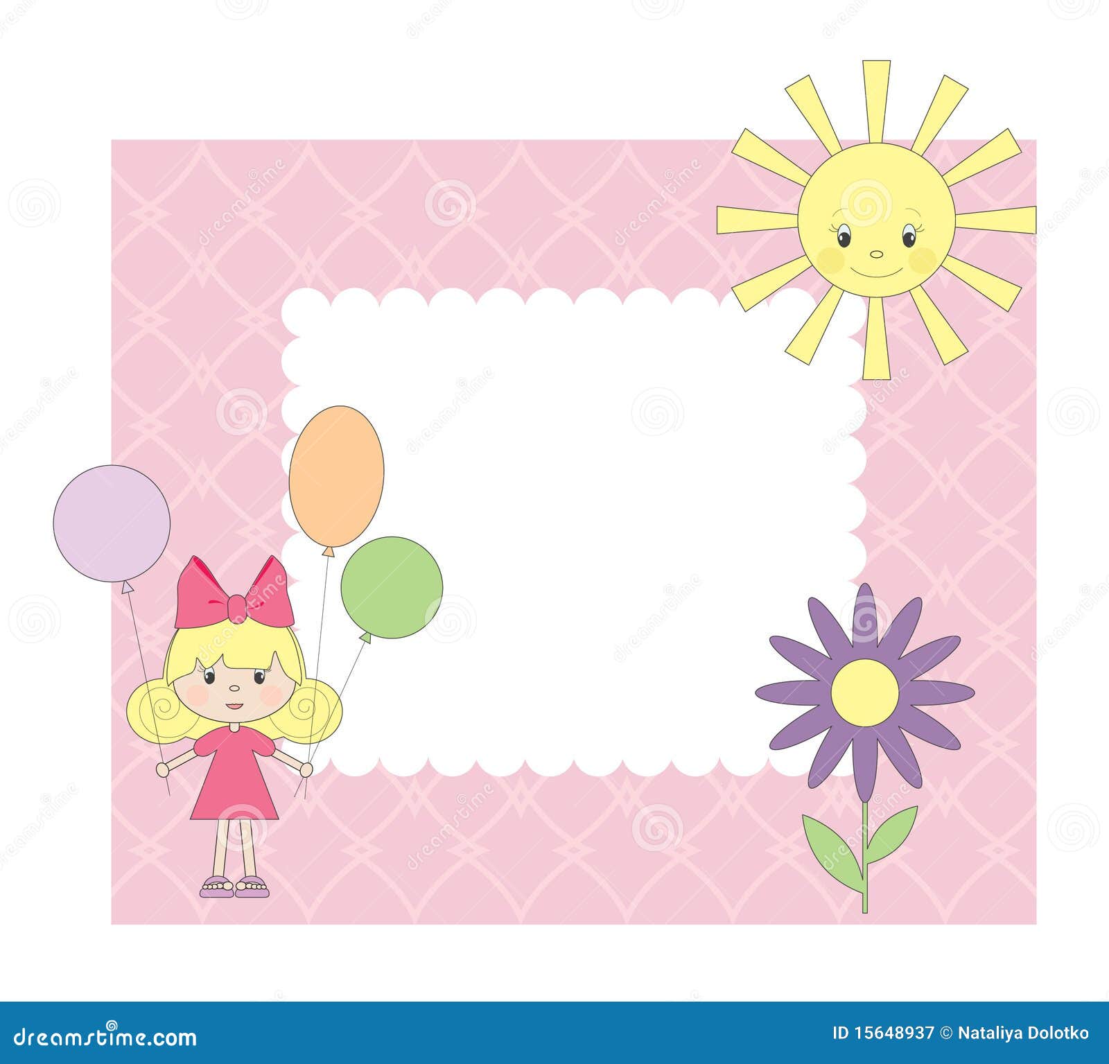 Photo frame for girl stock vector. Illustration of graphic - 15648937