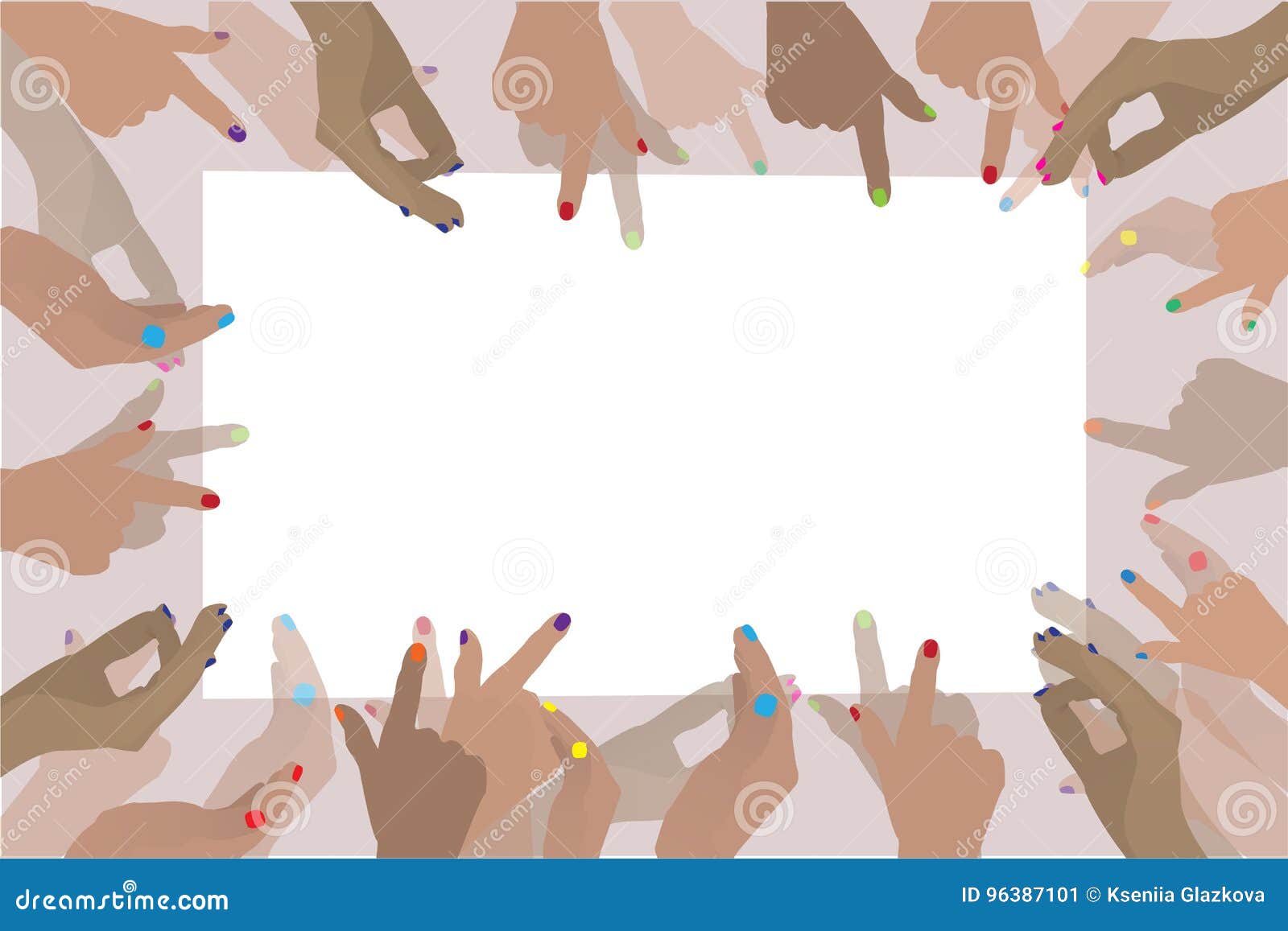 Photo Frame with Human Hands. Illustration Stock Illustration ...