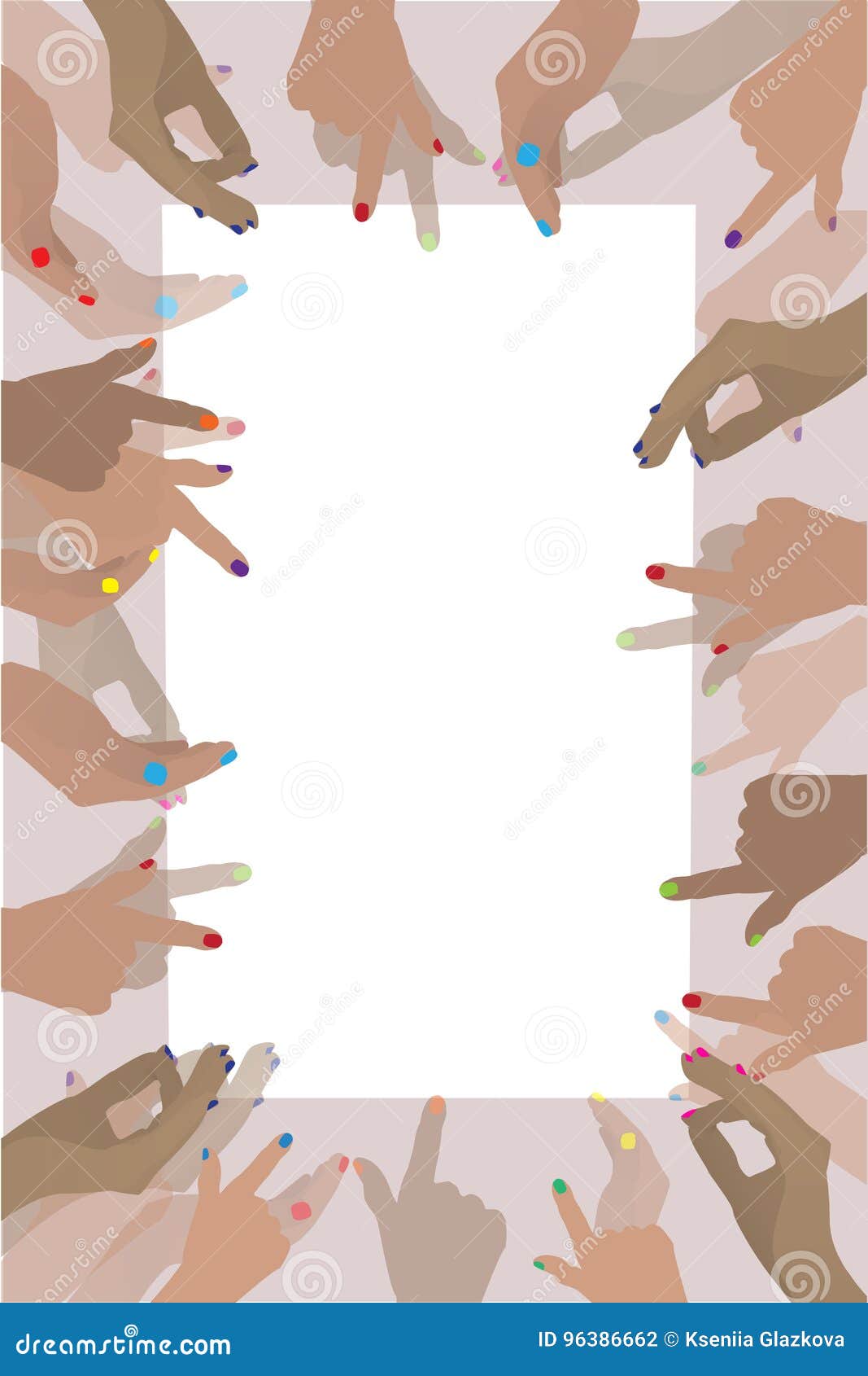 Photo Frame with Human Hands. Illustration Stock Illustration ...