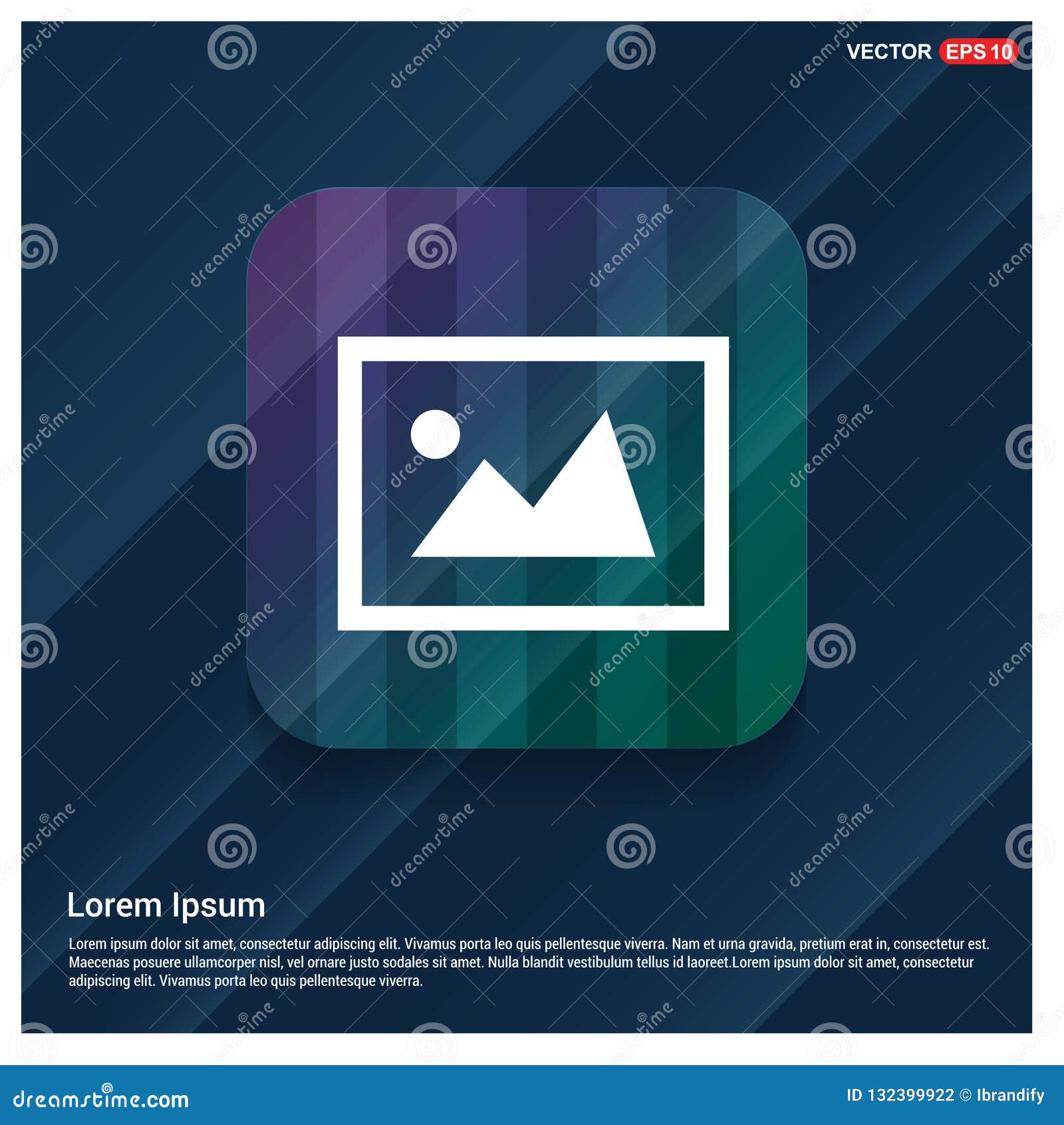 Photo Frame Icon stock vector. Illustration of info - 132399922