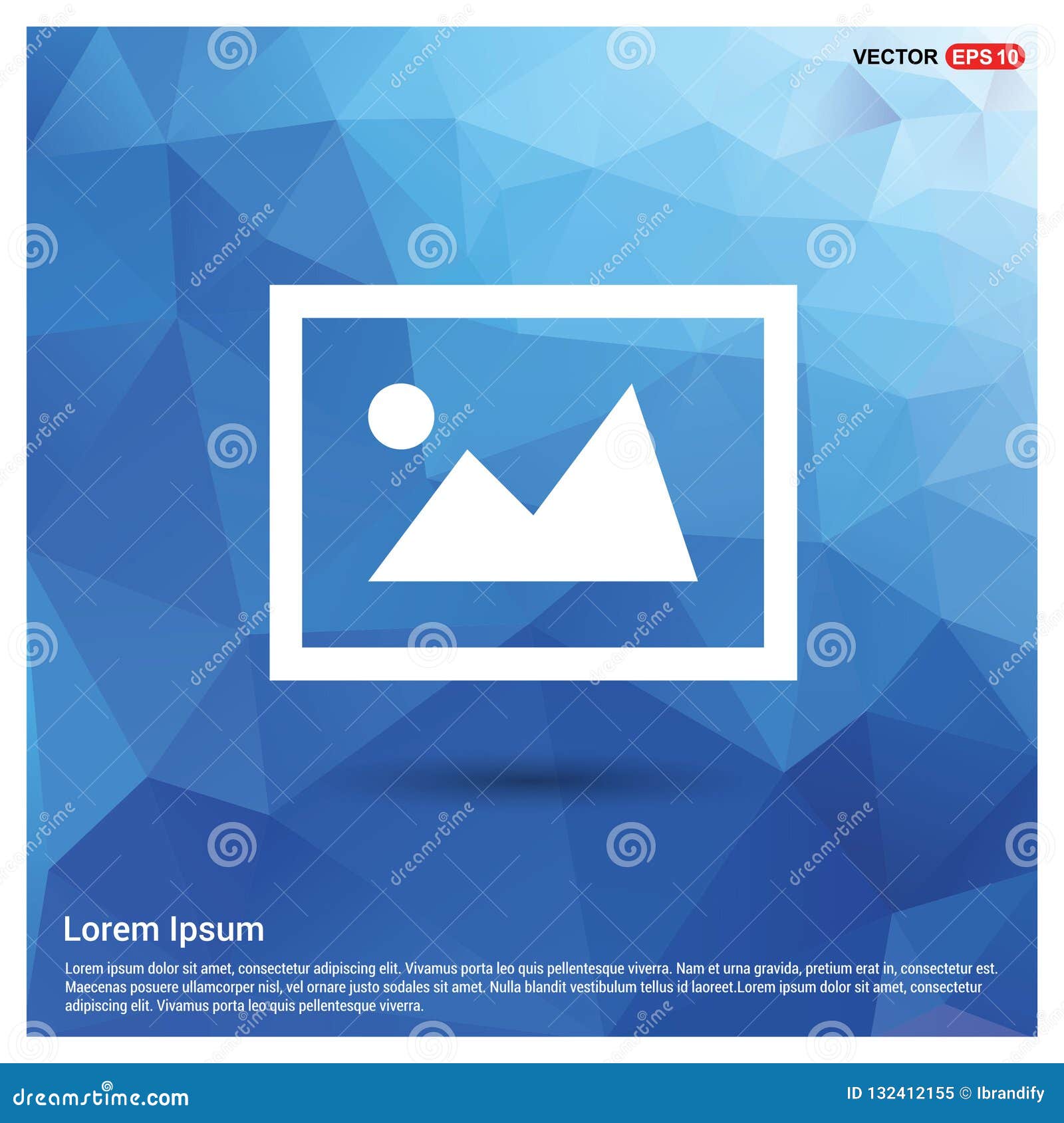 Photo Frame Icon stock vector. Illustration of vector - 132412155