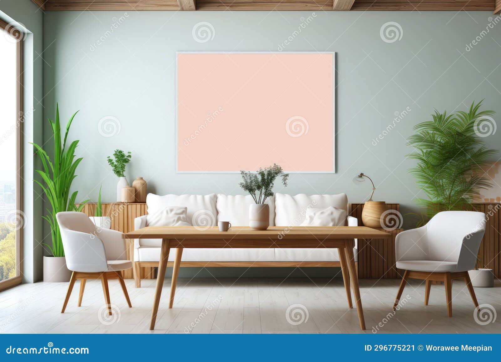 Photo Frame Interior Design Background. Generative AI Stock Image ...