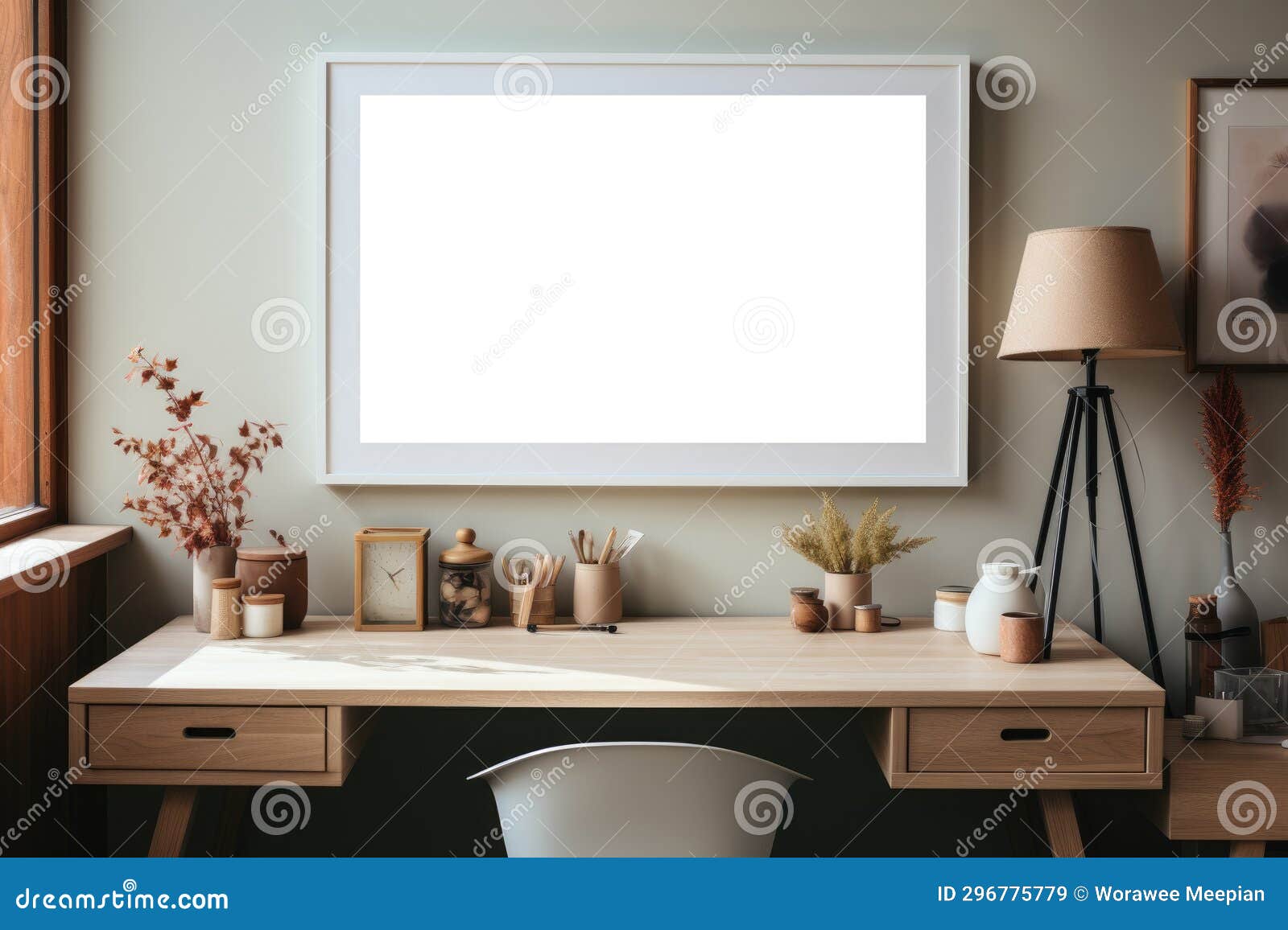 Photo Frame Interior Design Background. Generative AI Stock Image ...