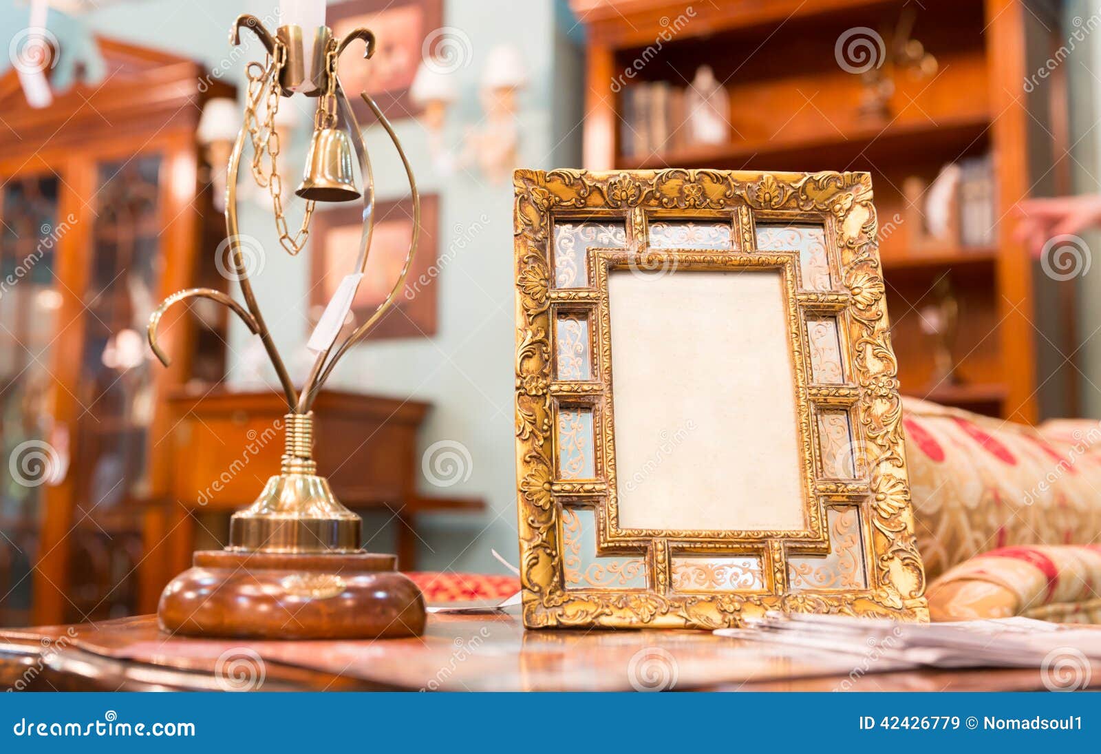 Photo Frame in Luxury Interior Stock Image - Image of classic, light ...