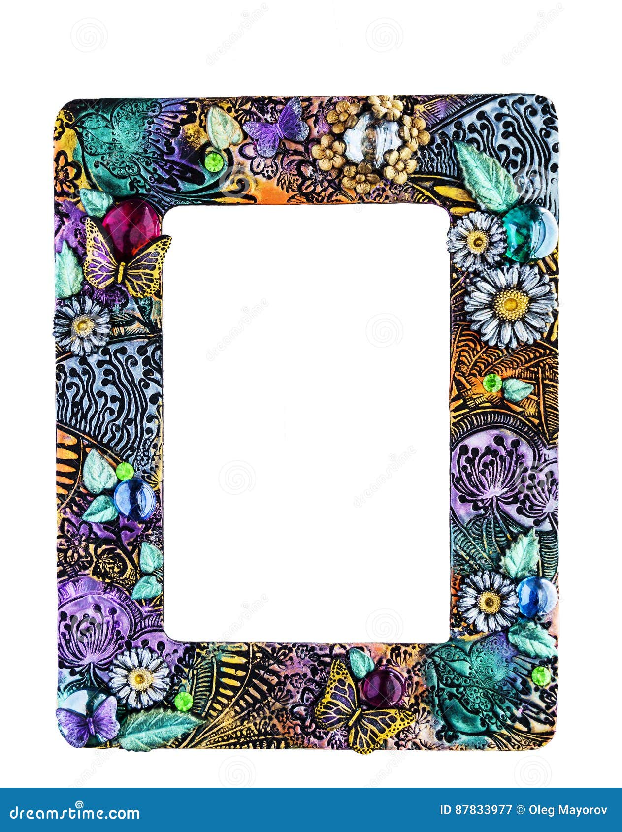 Photo Frame Made from Polymer Clay Handmade Crafted Stock Image - Image ...