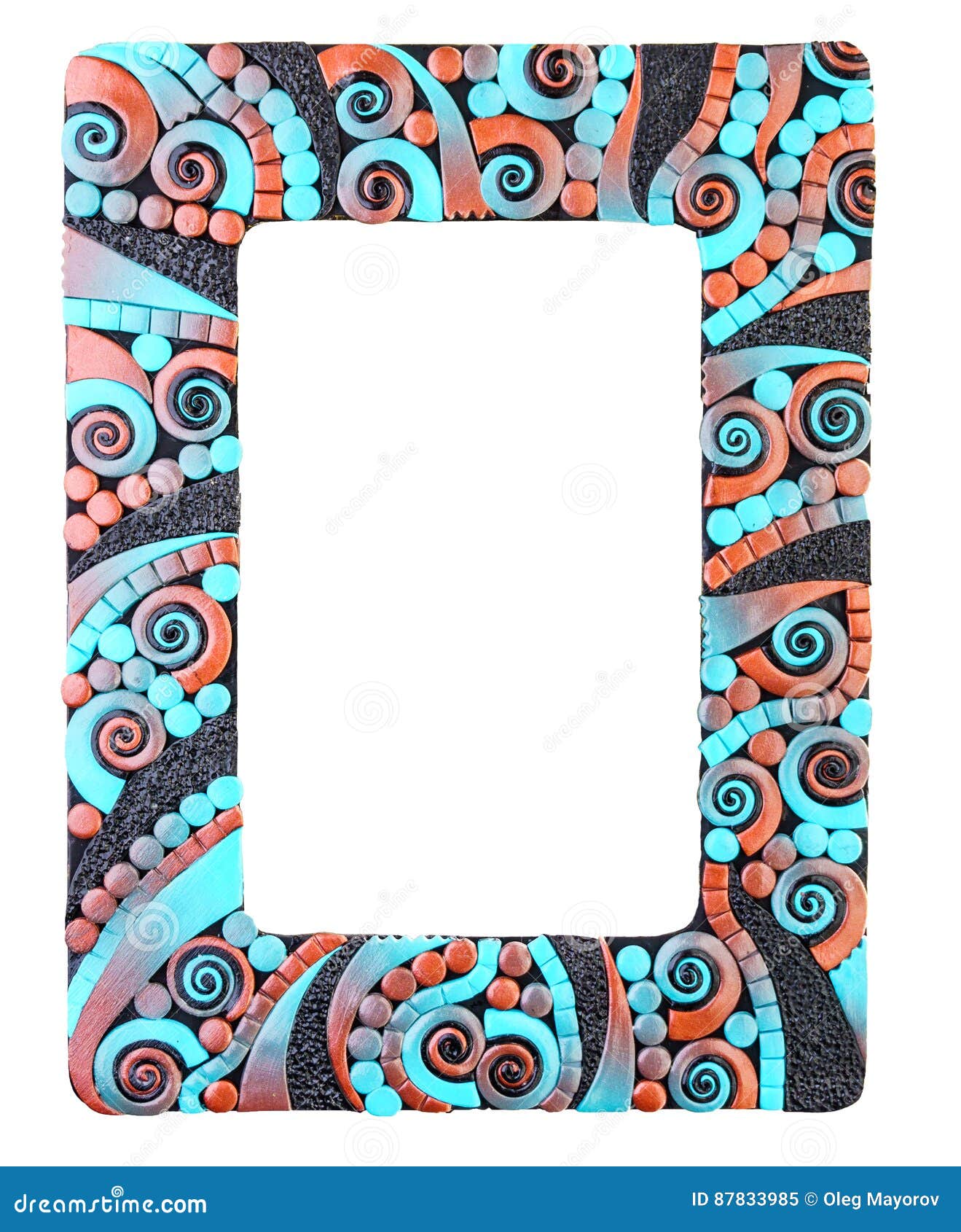 Photo Frame Made from Polymer Clay Handmade Crafted Stock Image - Image ...