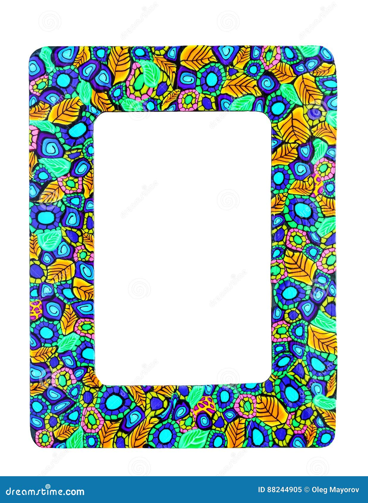 Photo Frame Made from Polymer Clay Handmade Crafted Stock Image - Image ...