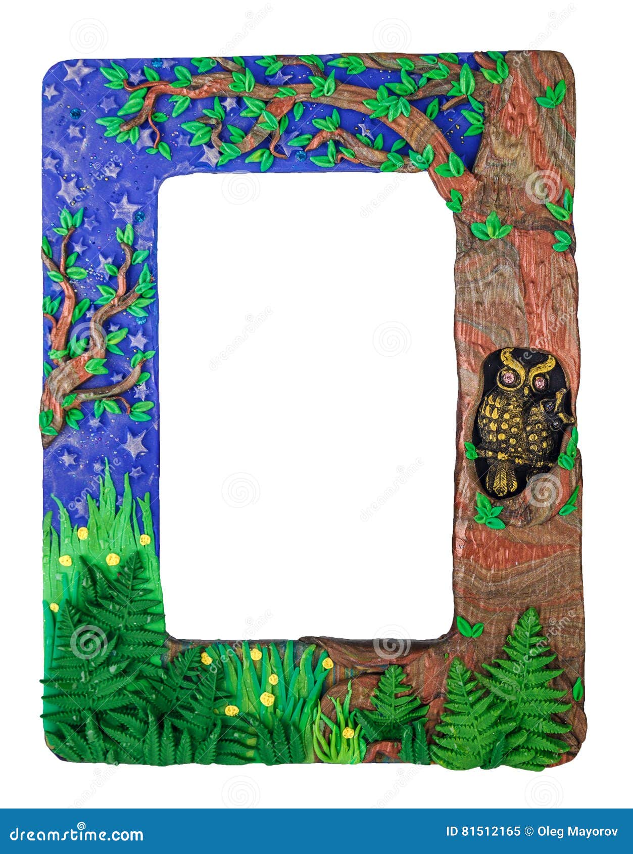 Photo Frame Made from Polymer Clay Handmade Crafted Tree Forest Stock ...