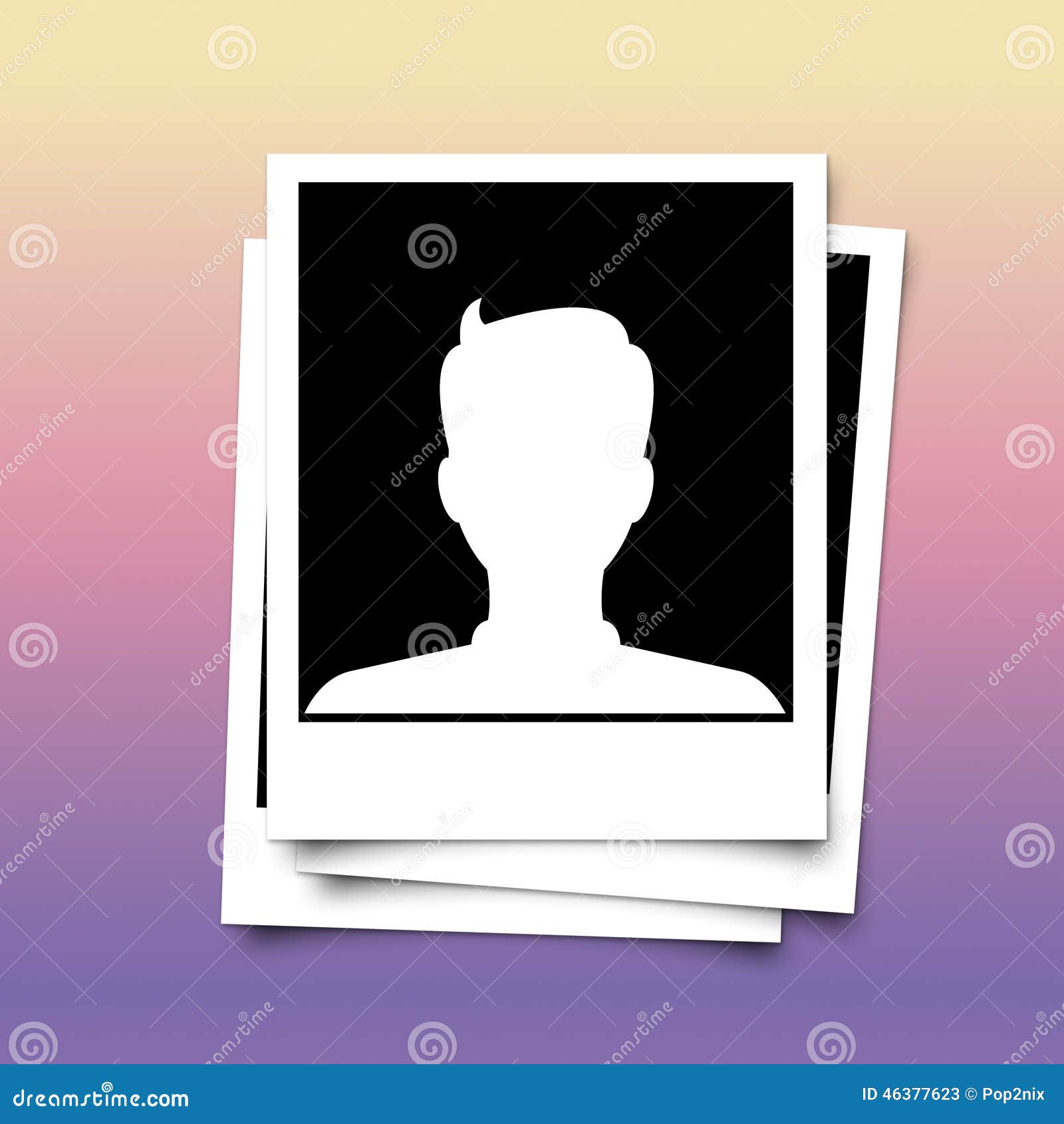 Photo Frame of Profile Avatar on Abstract Background Stock Image ...