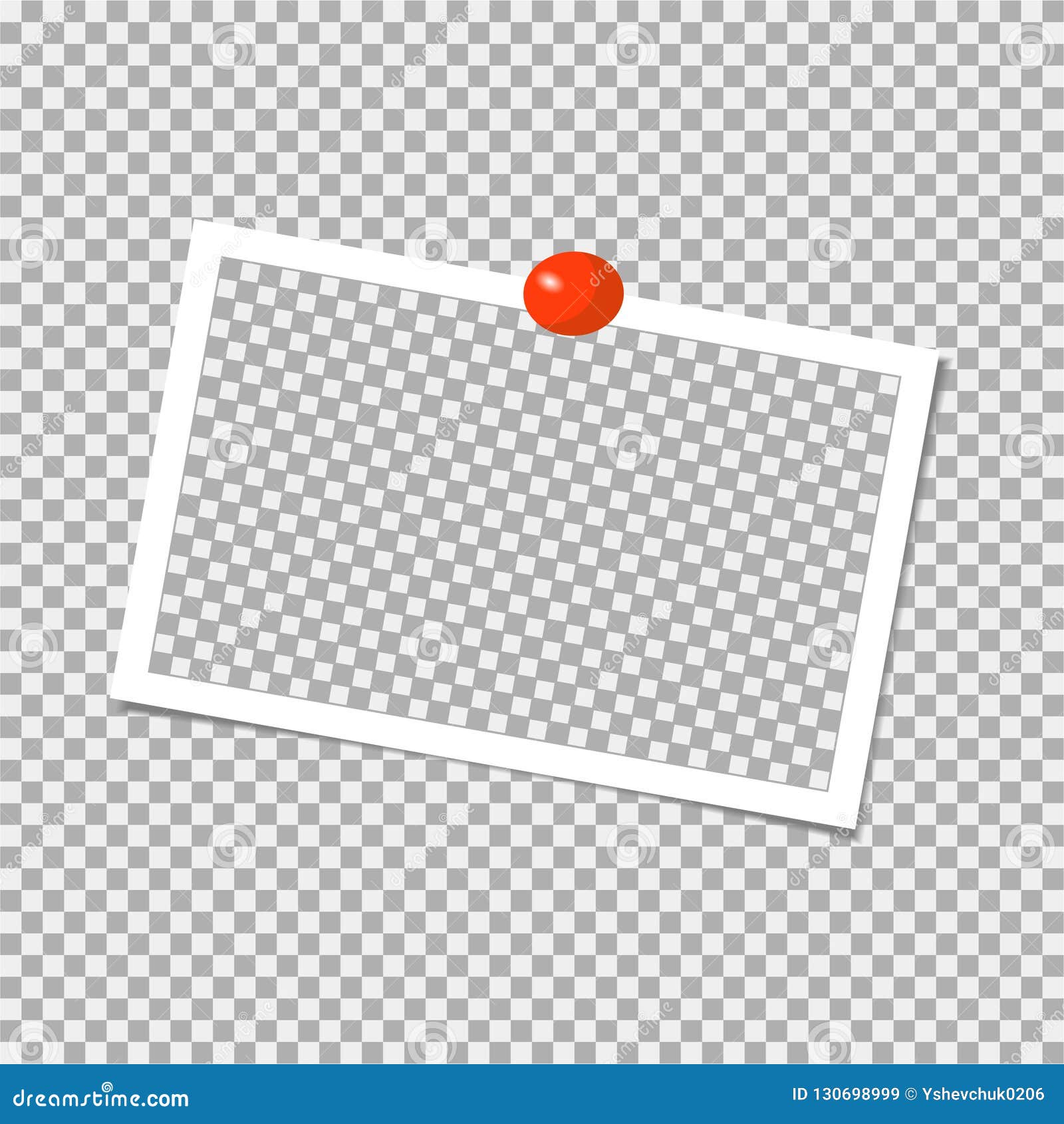 Polaroid Photo Frame with Red Pin. Template. Vector Illustration Stock ...