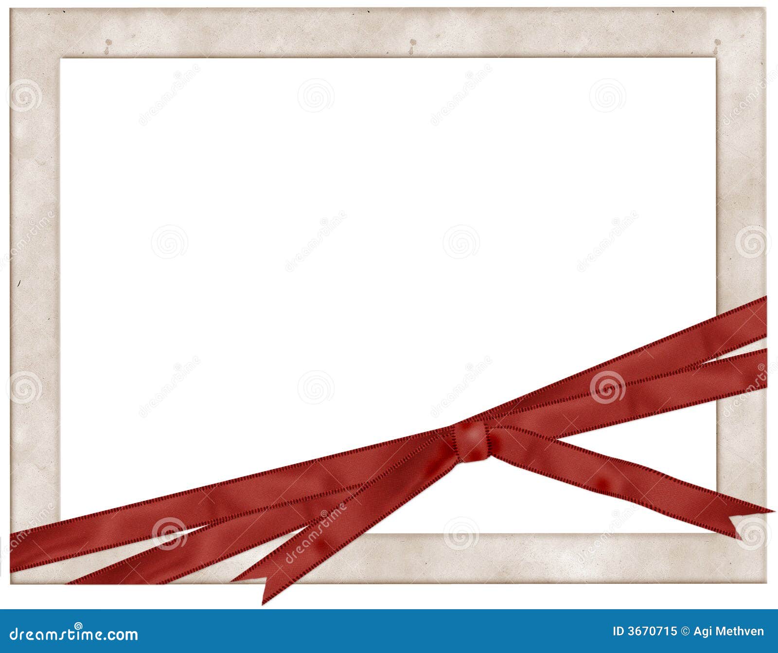Photo Frame with Red Ribbon Stock Image - Image of colorful, frame: 3670715
