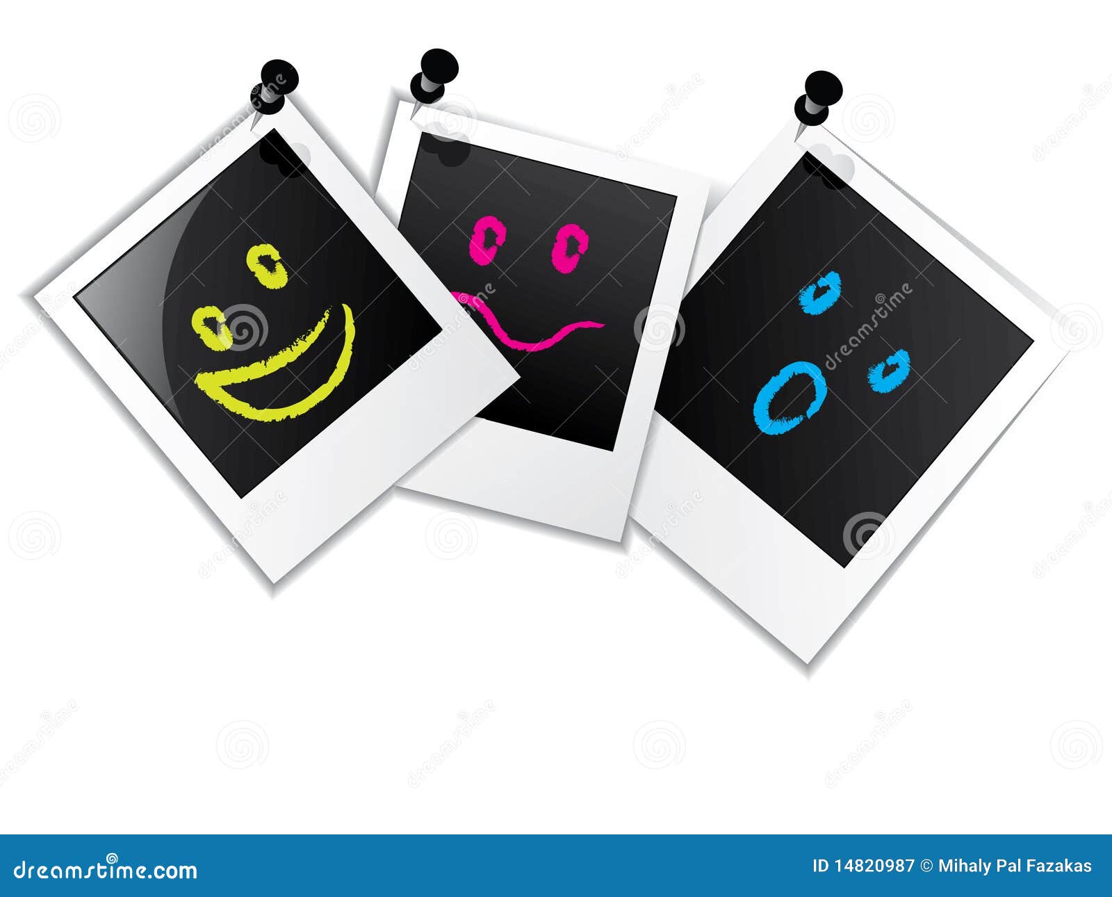 Photo Frame Set with Smileys Stock Vector - Illustration of frame ...