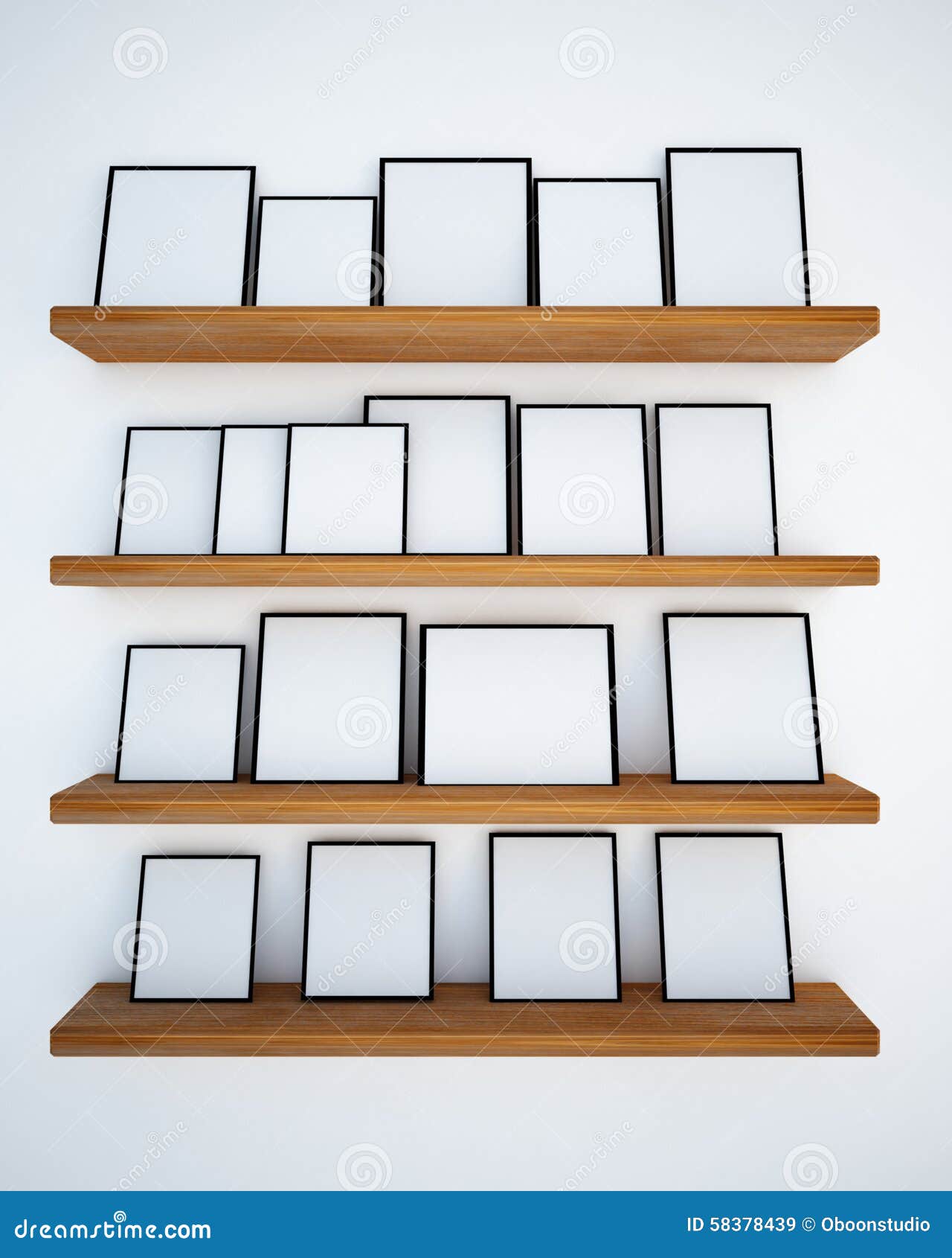 Photo frame on the shelf stock image. Image of building - 58378439