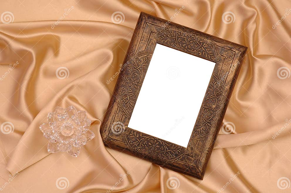 Photo Frame on Silk stock photo. Image of curtain, aesthetic - 2101542