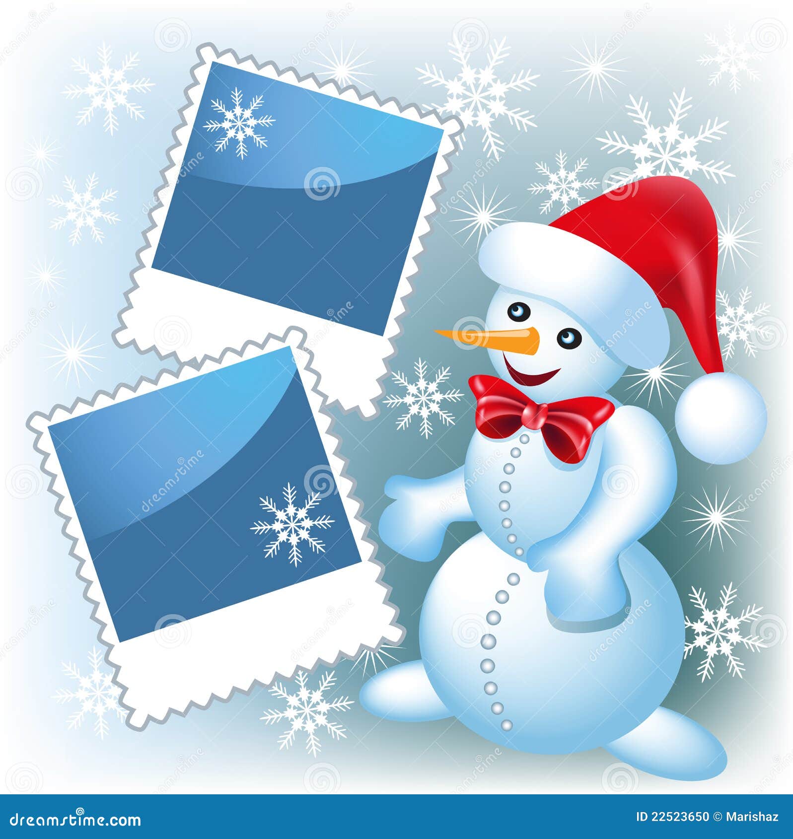 Photo frame with snowman stock vector. Illustration of necktie - 22523650