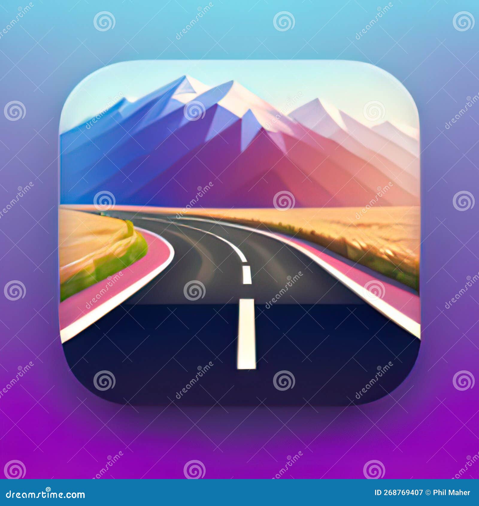 Photo Frame Software App Icon. Generative AI. Stock Illustration ...