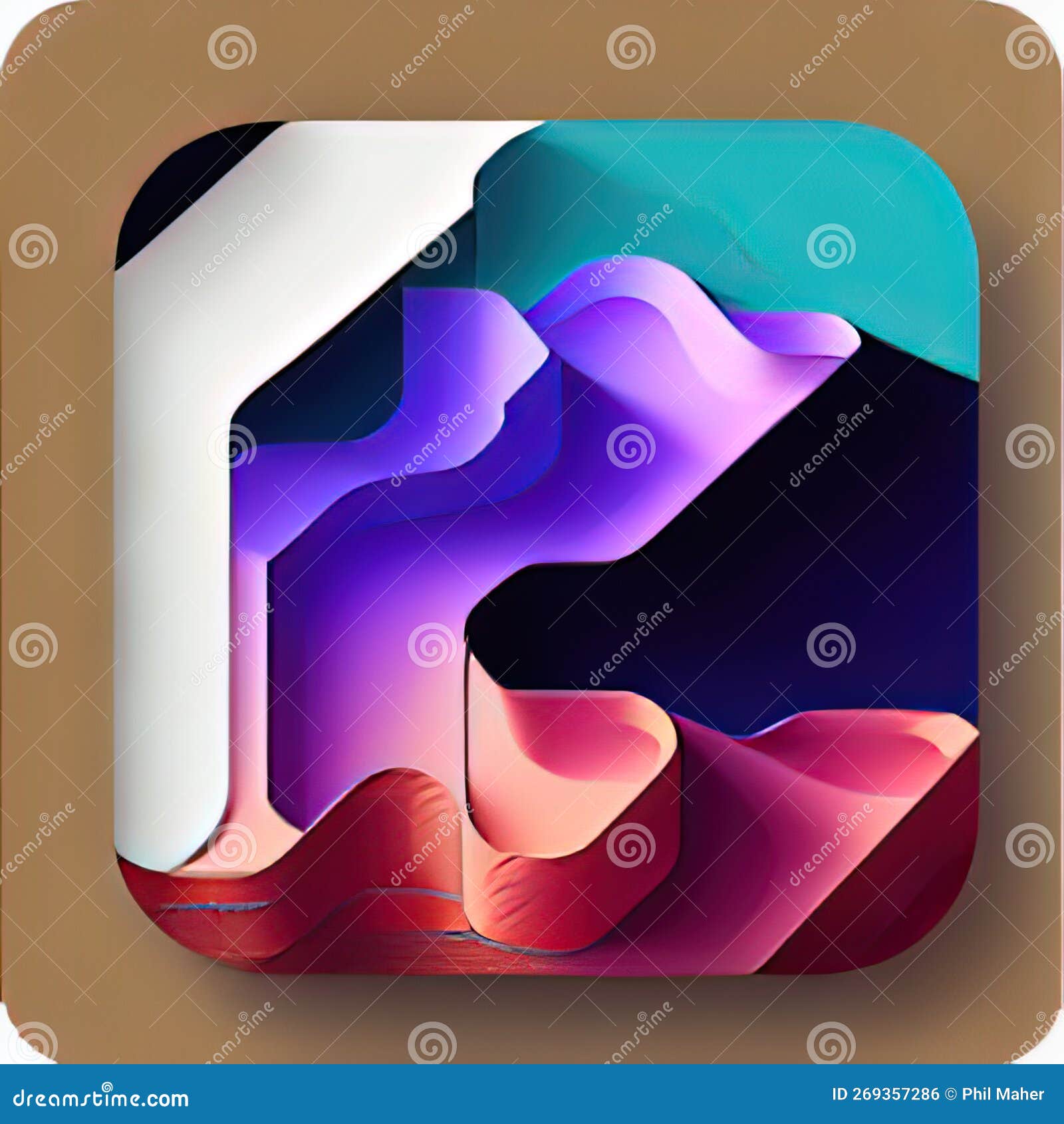 Photo Frame Software App Style Icon. Generative AI. Stock Illustration ...