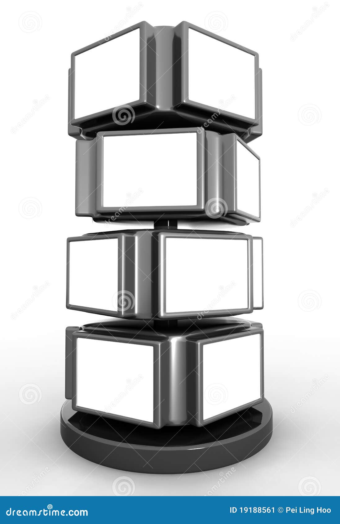 Photo Frame Stand Display Image in White Space Stock Illustration ...