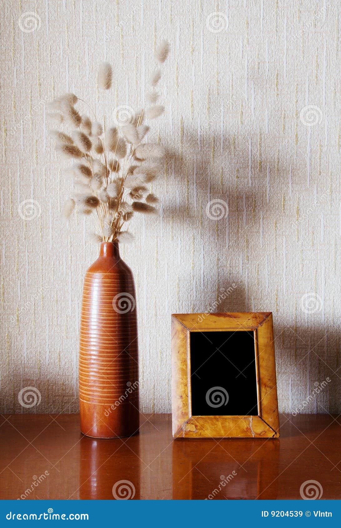 Photo-frame on table stock image. Image of retro, blank - 9204539