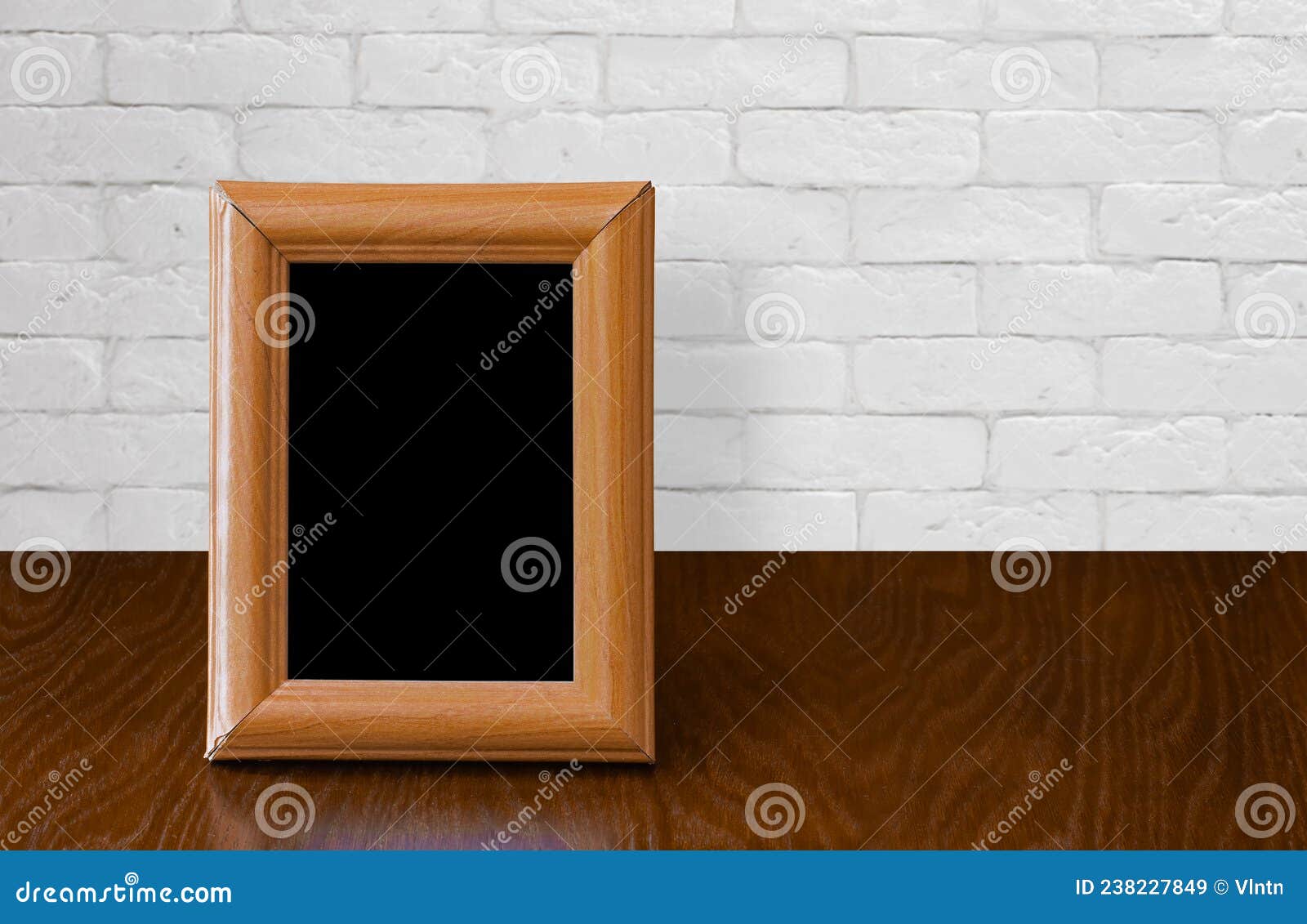 Photo frame on the table stock image. Image of texture - 238227849