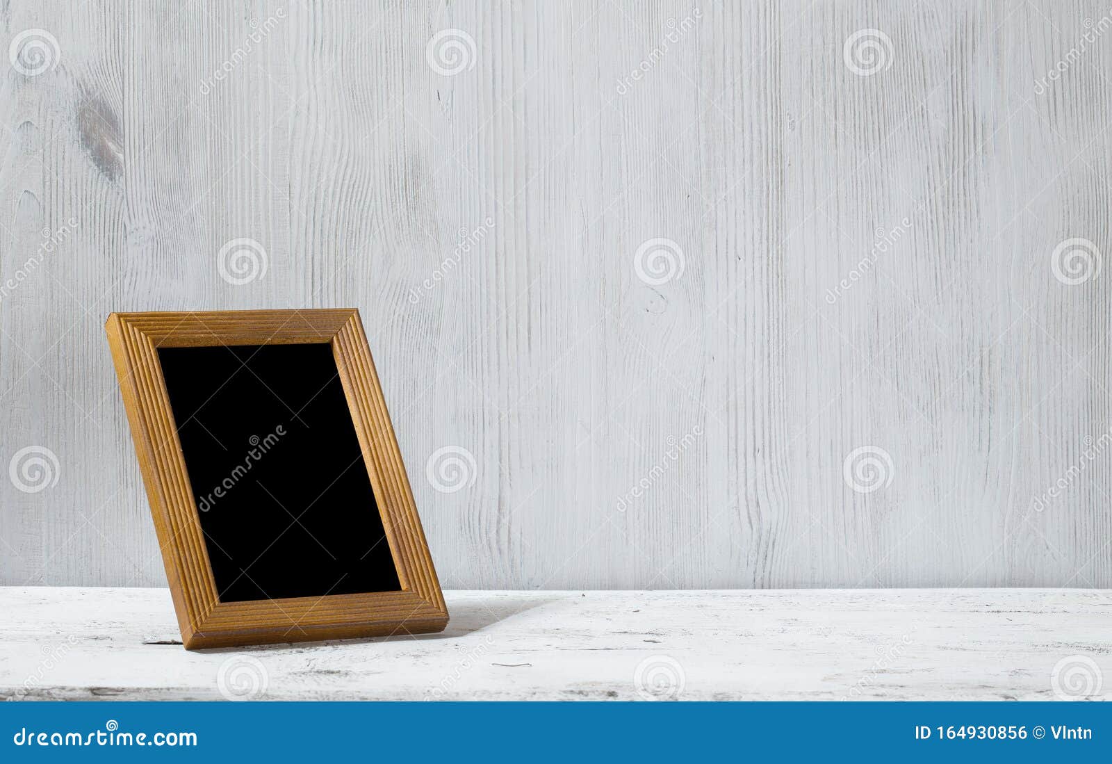 Photo frame on table stock photo. Image of empty, interior - 164930856