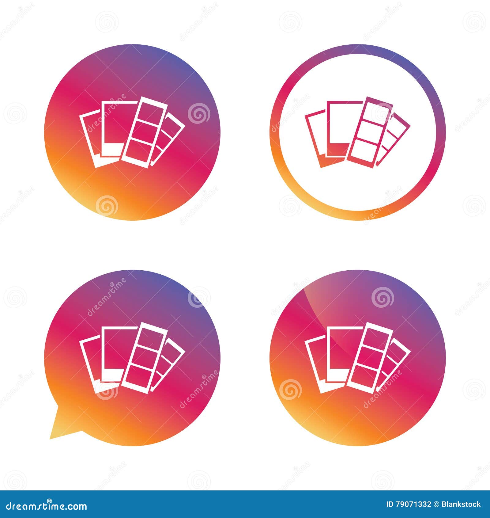 Photo Frame Template Icon. Strips. Stock Vector - Illustration of seal ...