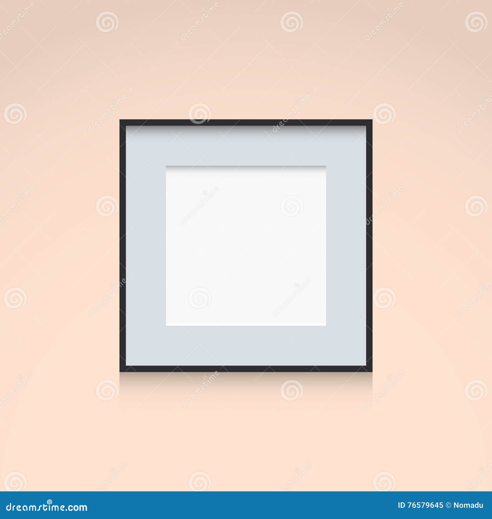 Photo Frame Template Square Shape Stock Vector - Illustration of album ...