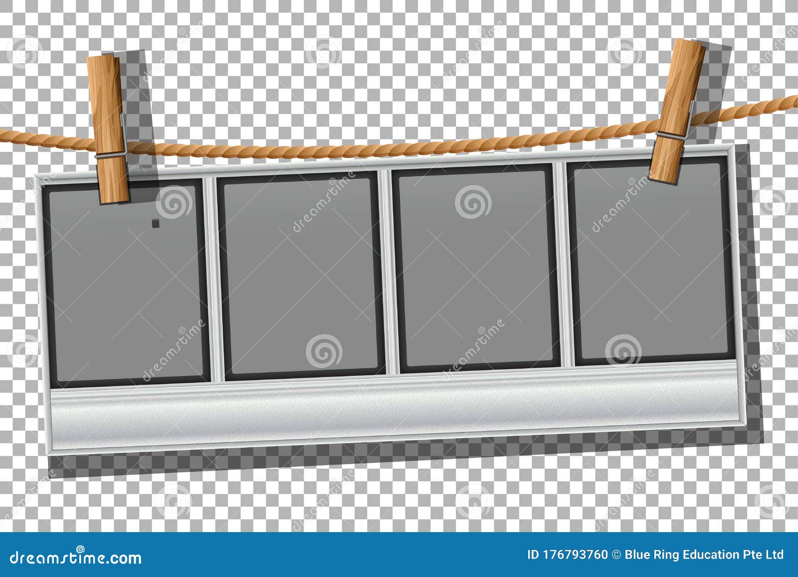 Photo Frame Template on Transparent Background Stock Vector ...