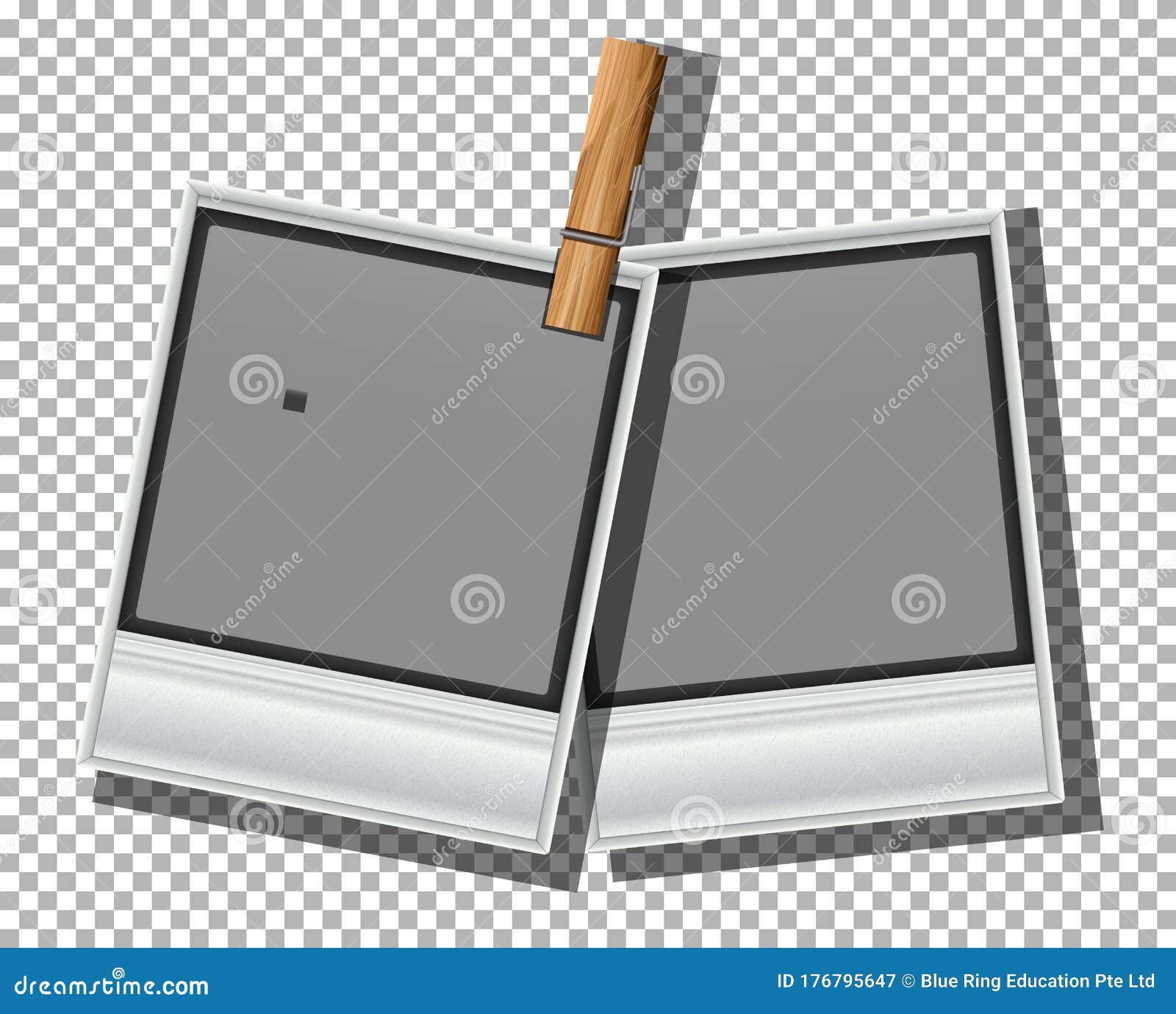 Photo Frame Template on Transparent Background Stock Vector ...