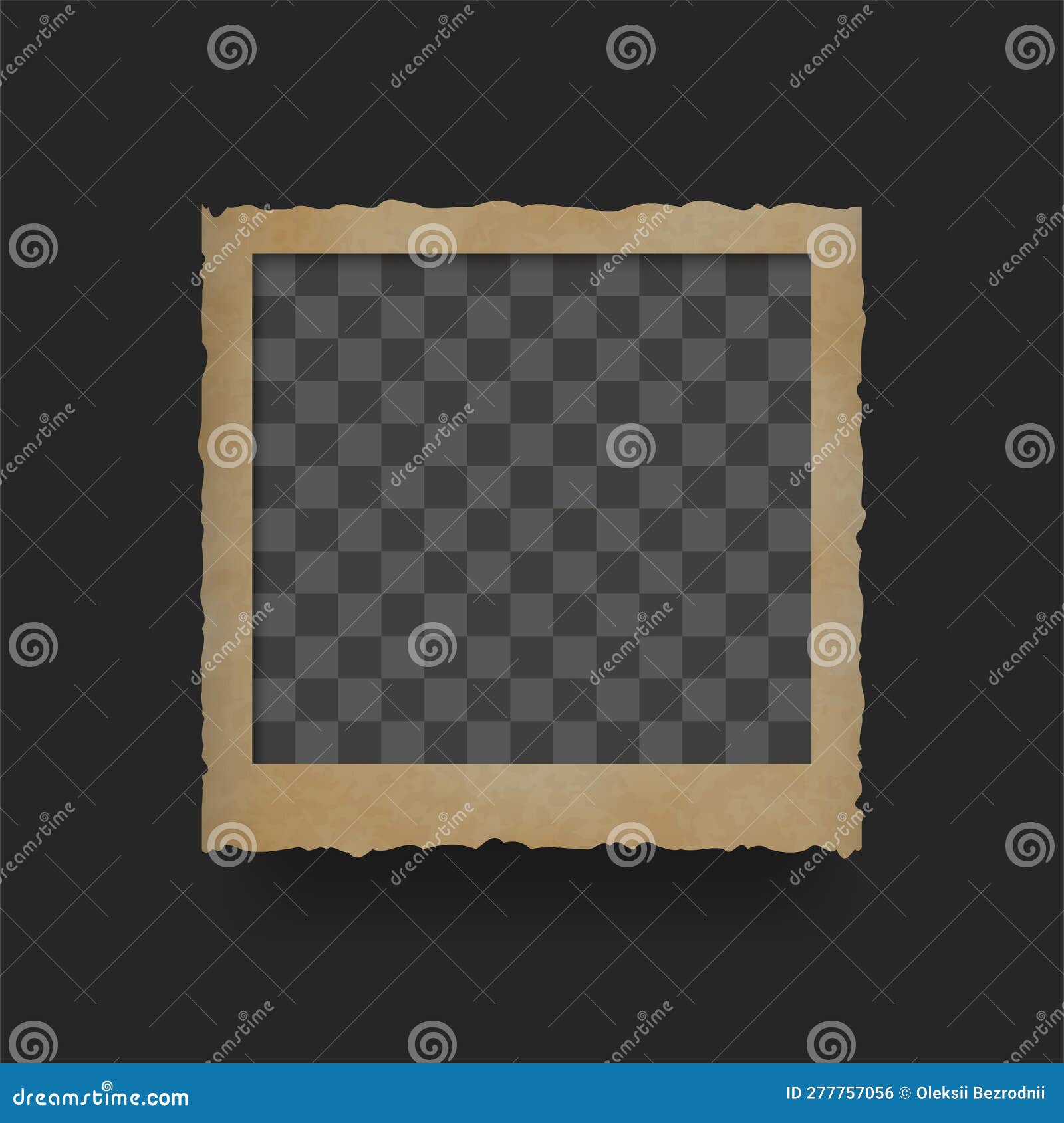 Photo Frame with Torn Edges Isolated Stock Vector - Illustration of ...