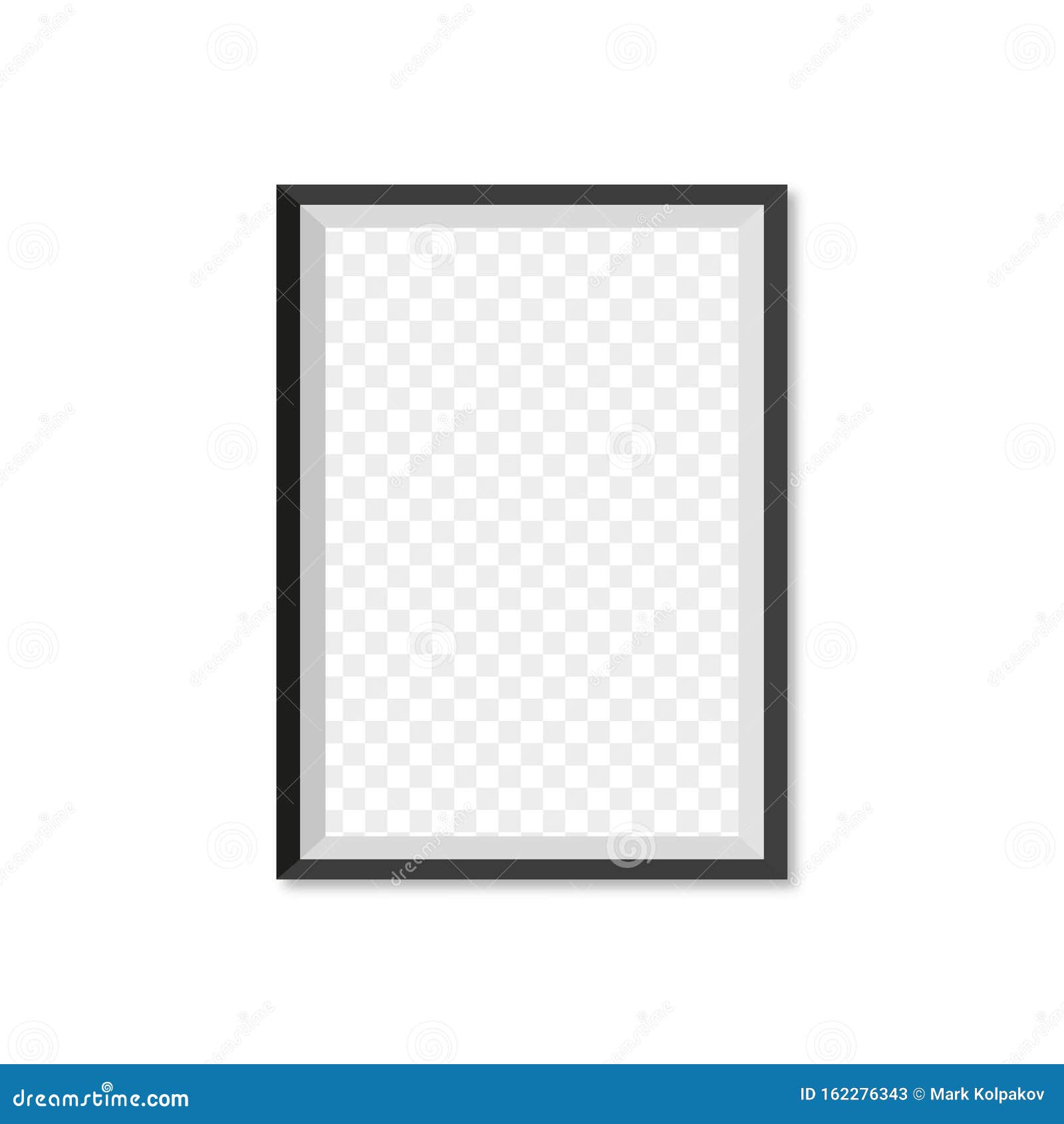 Photo Frame with Transparency and Shadow, Vector Stock Illustration ...