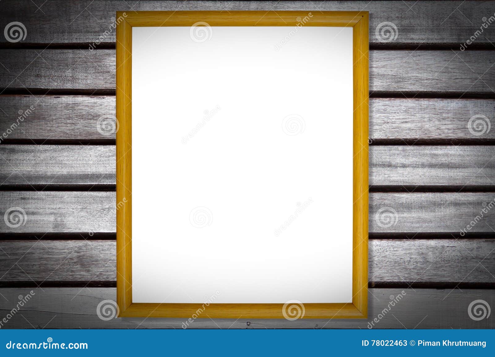Photo Frame on Wood Texture Stock Illustration - Illustration of wood ...