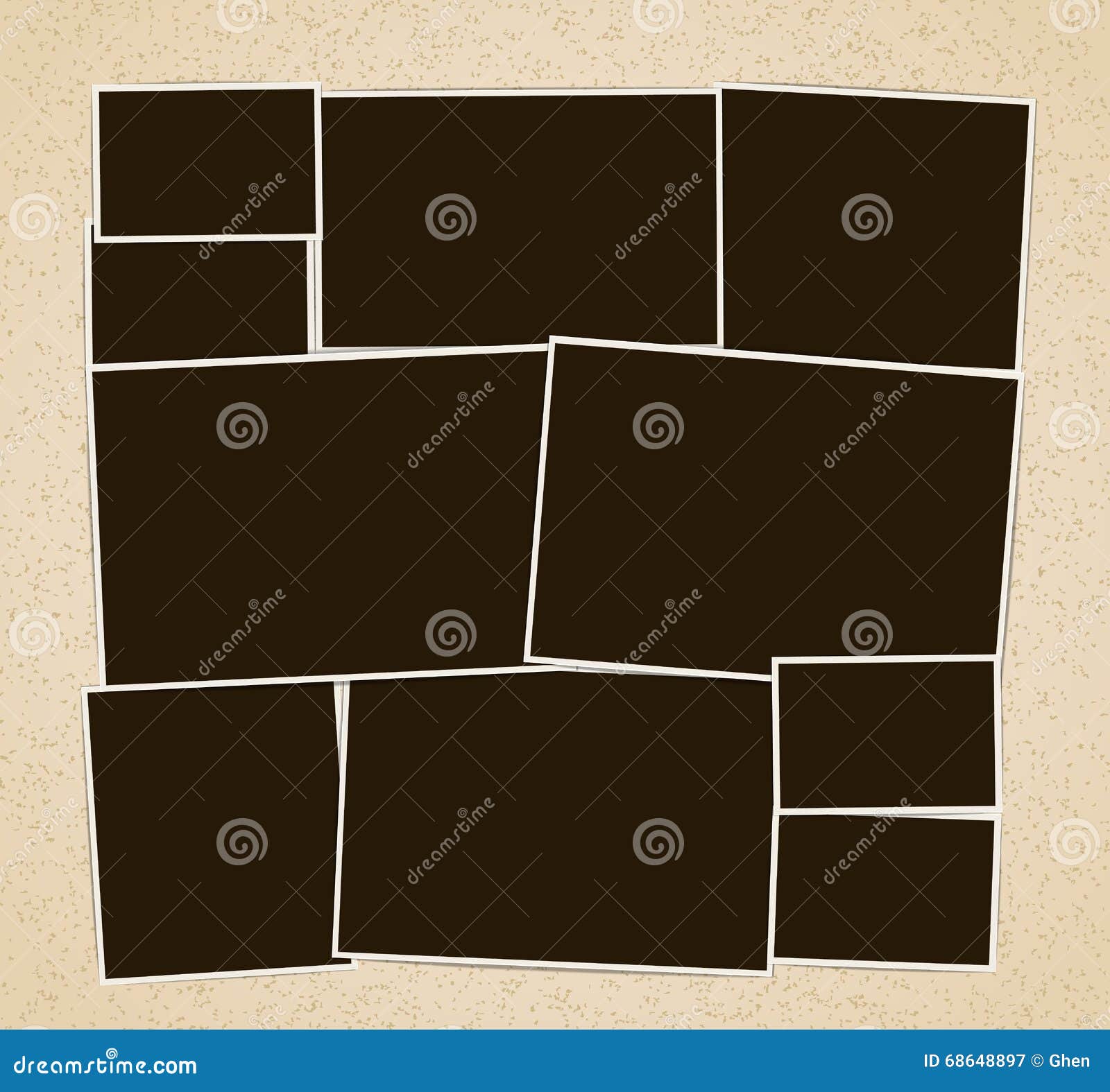 Photo Frames Album Composition Stock Vector - Illustration of instant ...