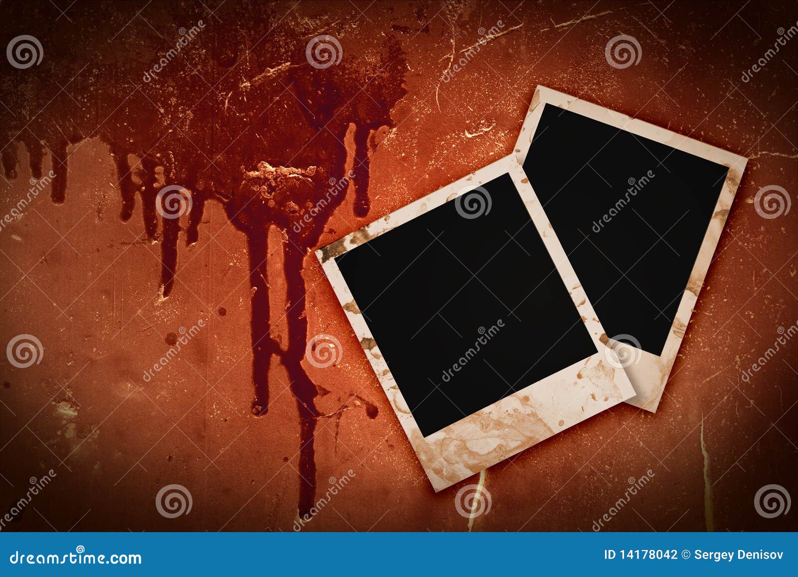 Photo Frames on Bloody Grunge Background Stock Illustration ...