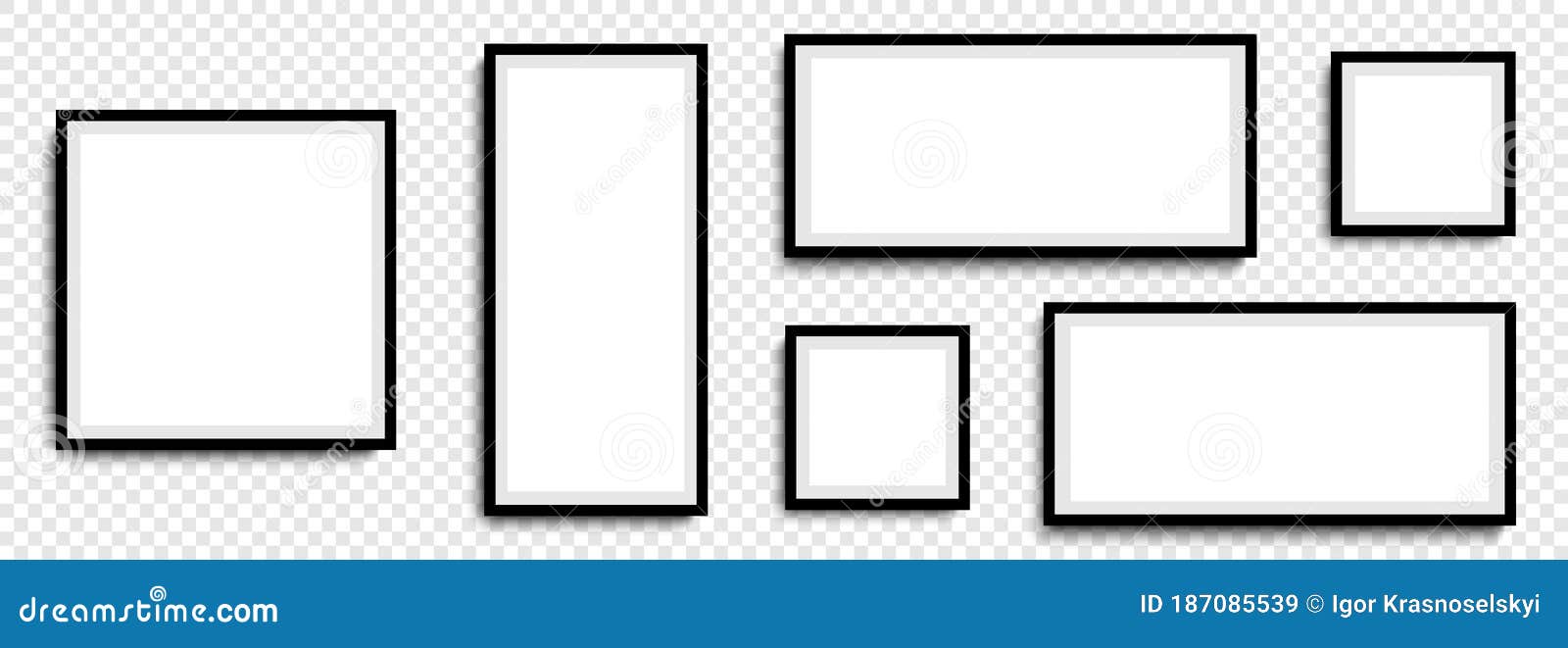 Photo Frames. Collection Photo Frames, Isolated. Template Mockup Photo ...