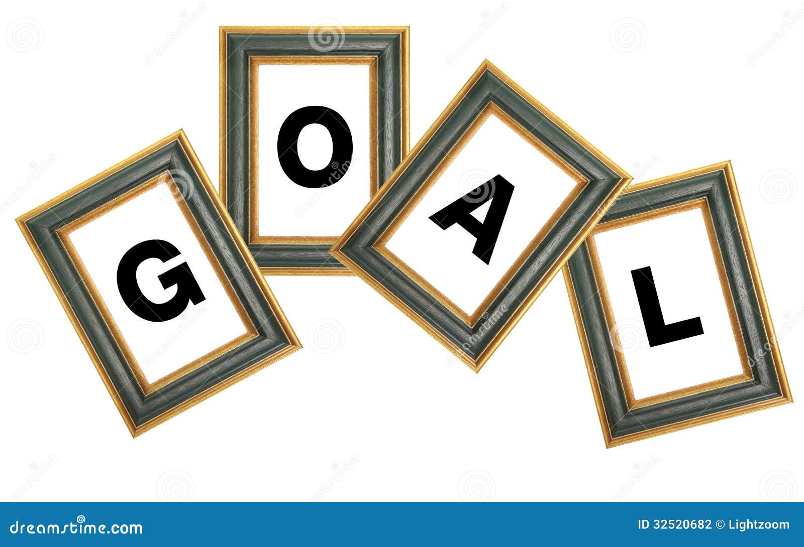Photo Frames with Goal stock photo. Image of direction - 32520682