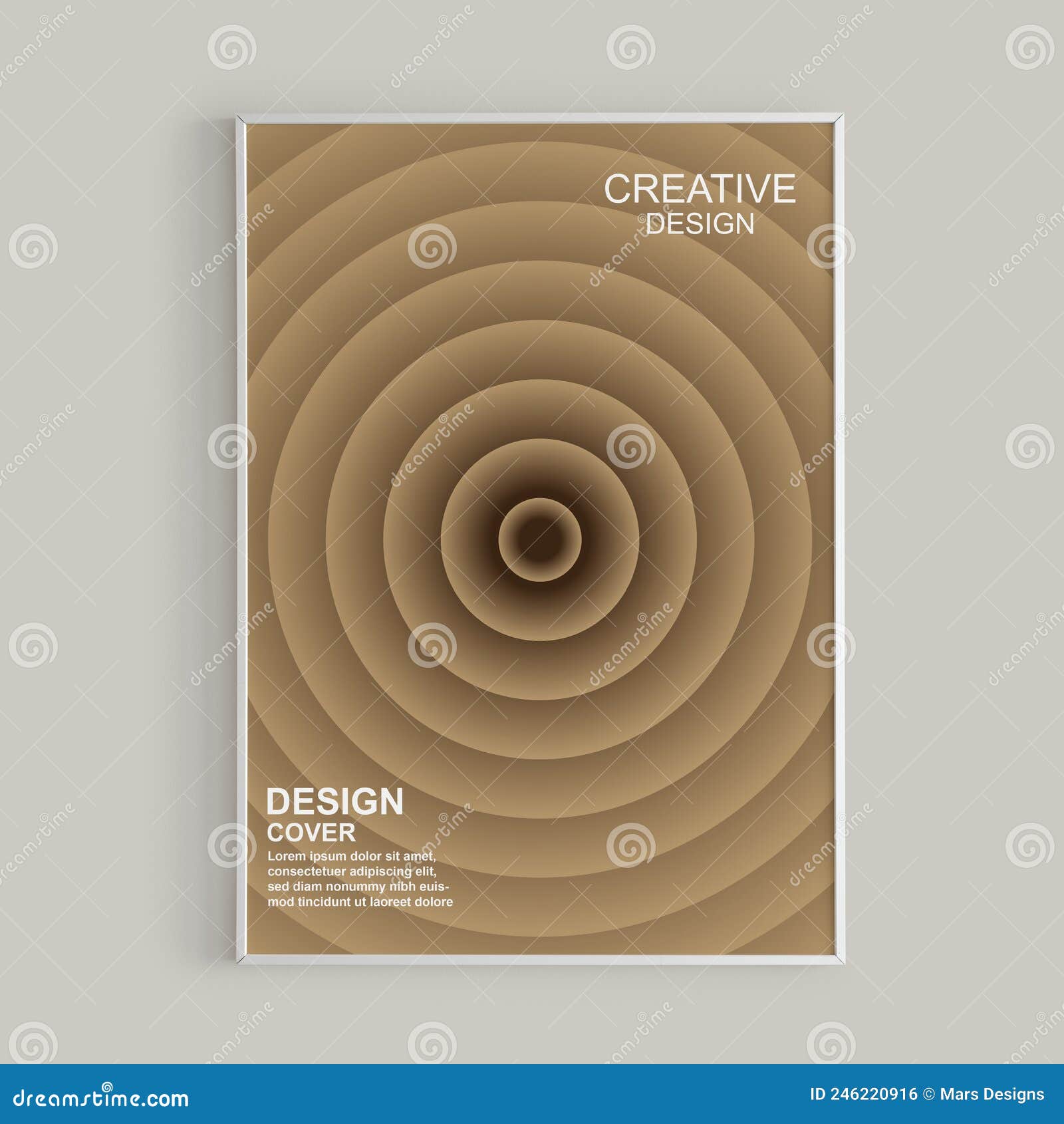 Brown Colour 3D Circular Background Design Vector Illustrator Stock ...