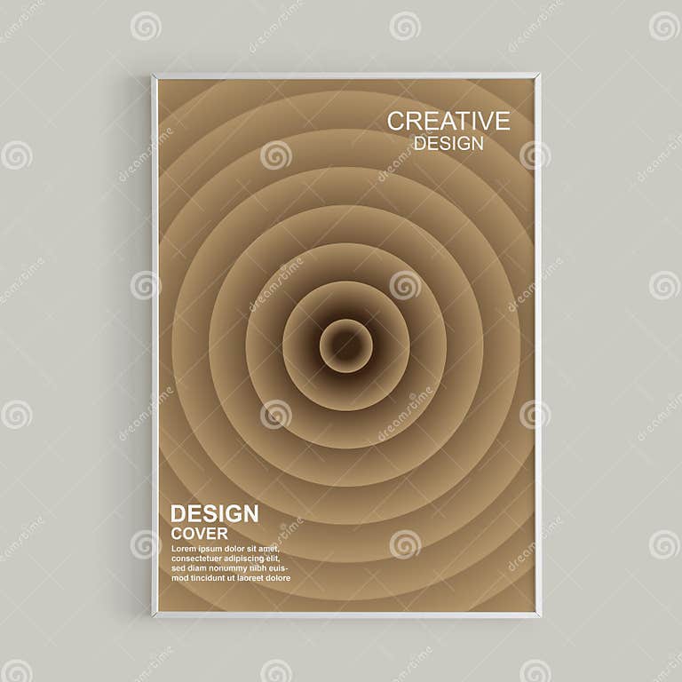 Brown Colour 3D Circular Background Design Vector Illustrator Stock ...