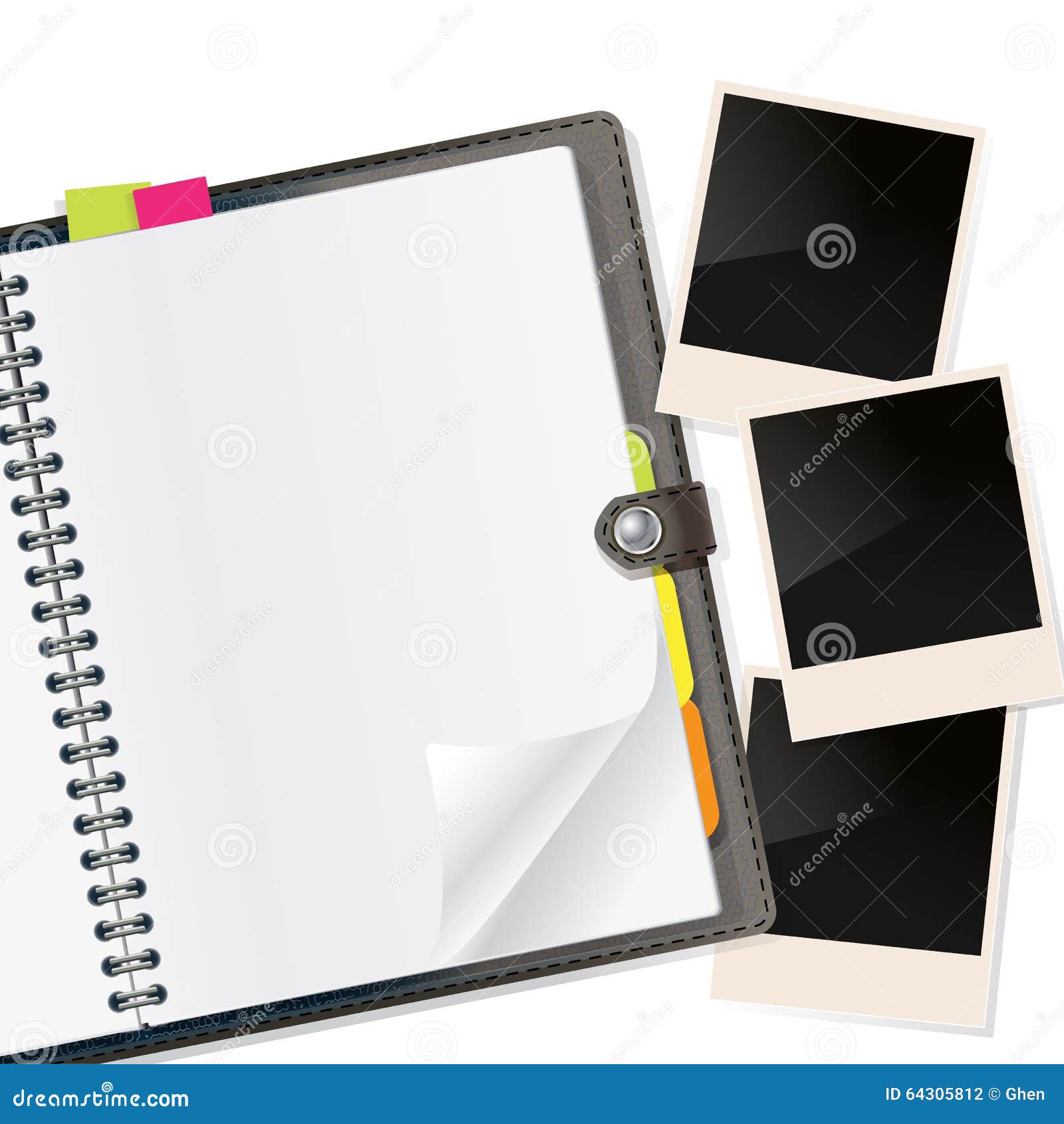 Photo frames on open diary stock vector. Illustration of design - 64305812 Photo frames on open diary stock vector. Illustration of design - 64305812