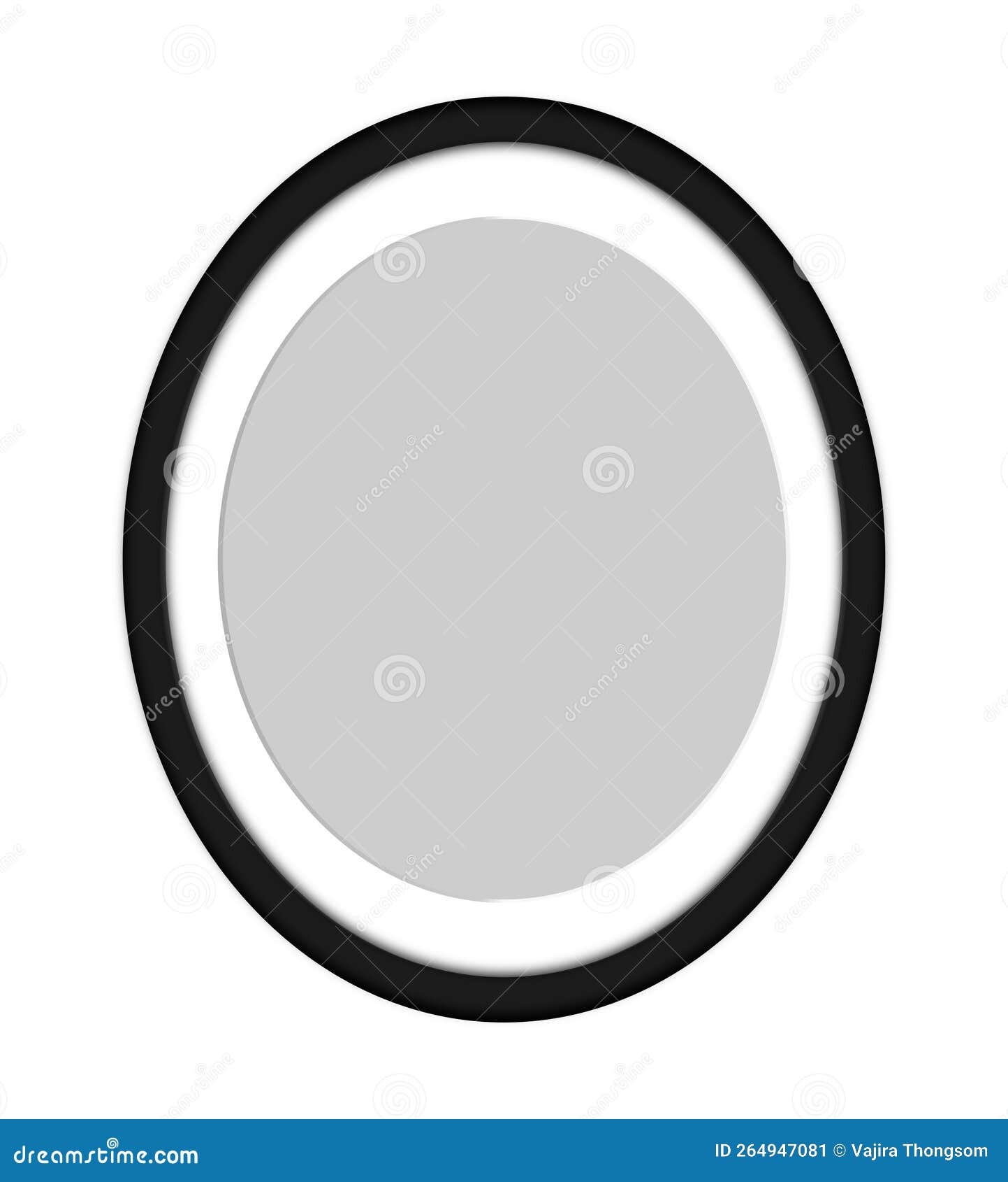 Photo Frames, Oval Shape, Black Color, Vector Illustration Stock Vector ...