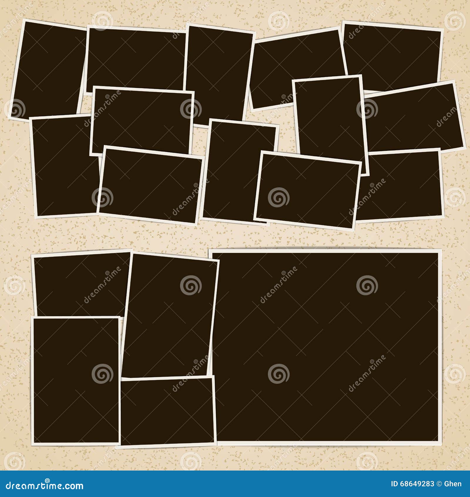 Photo Frames in Retro Album Stock Vector - Illustration of frames ...