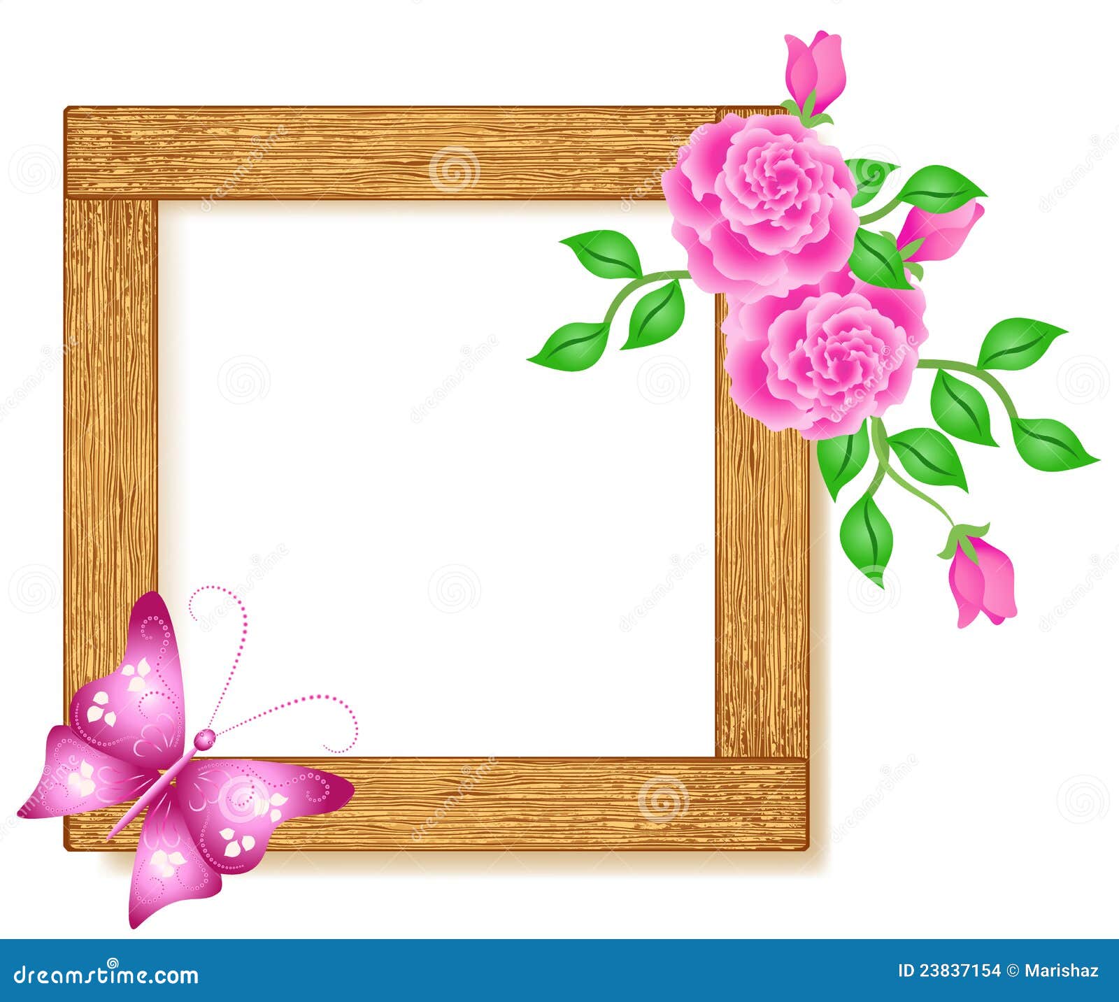 Photo frames with roses stock vector. Illustration of snapshot - 23837154