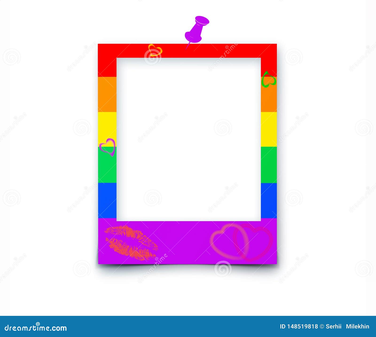 Photo Frames with Space for Text and Soft Shadow Stock Illustration ...