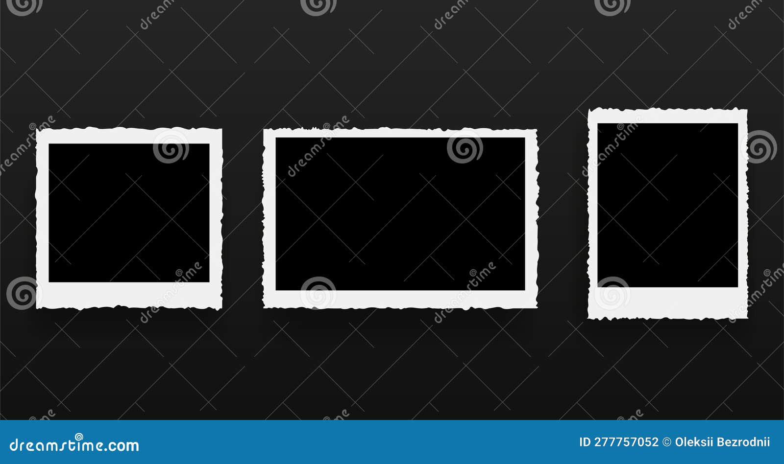 Photo Frames with Torn Edges Stock Vector - Illustration of vector ...