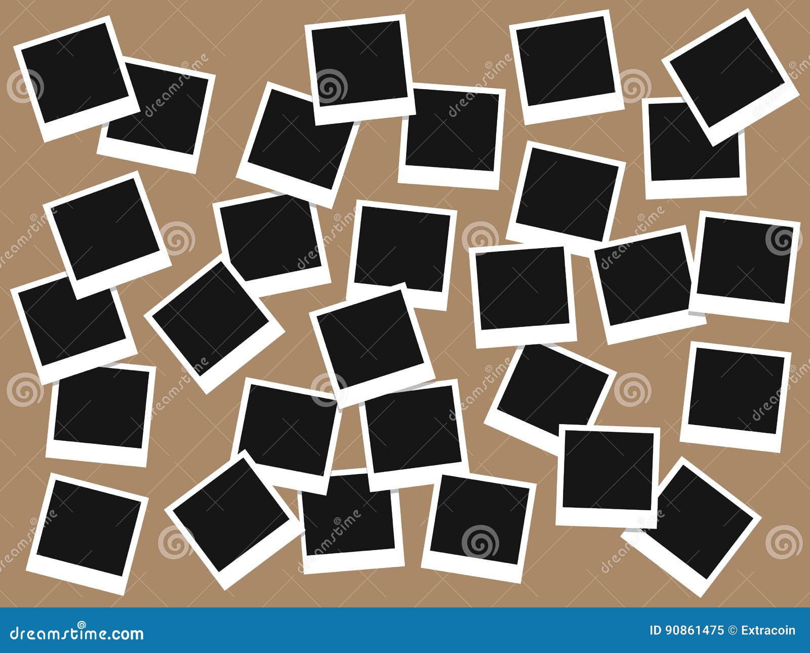 Photo Frames on Wall Background Stock Vector - Illustration of modern ...