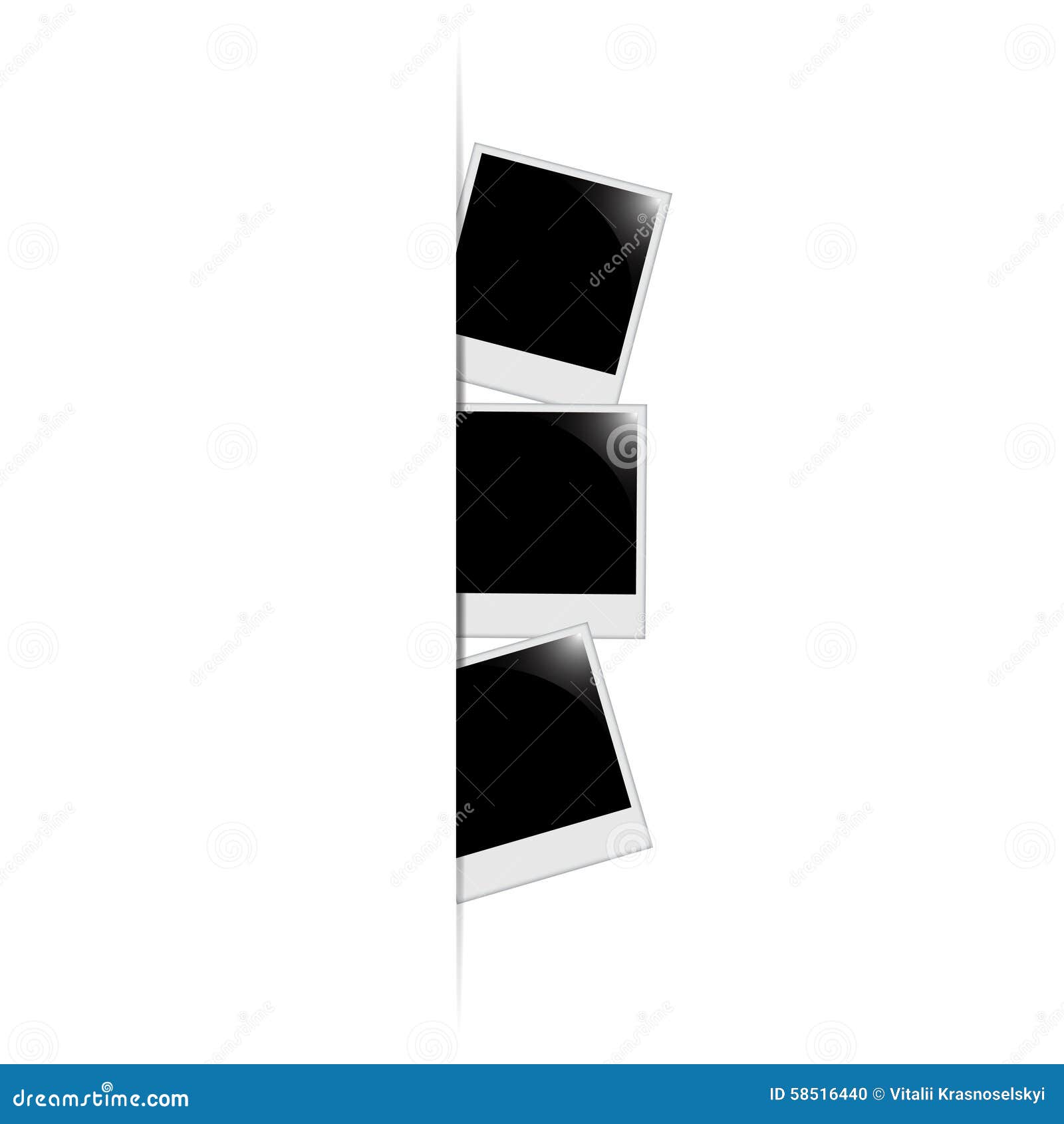 Photo Frames on the Wall with the Text Stock Vector - Illustration of ...